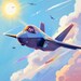 Cartoon F-35 Fighter Jet Digital Download – Cute Military Plane Art ...