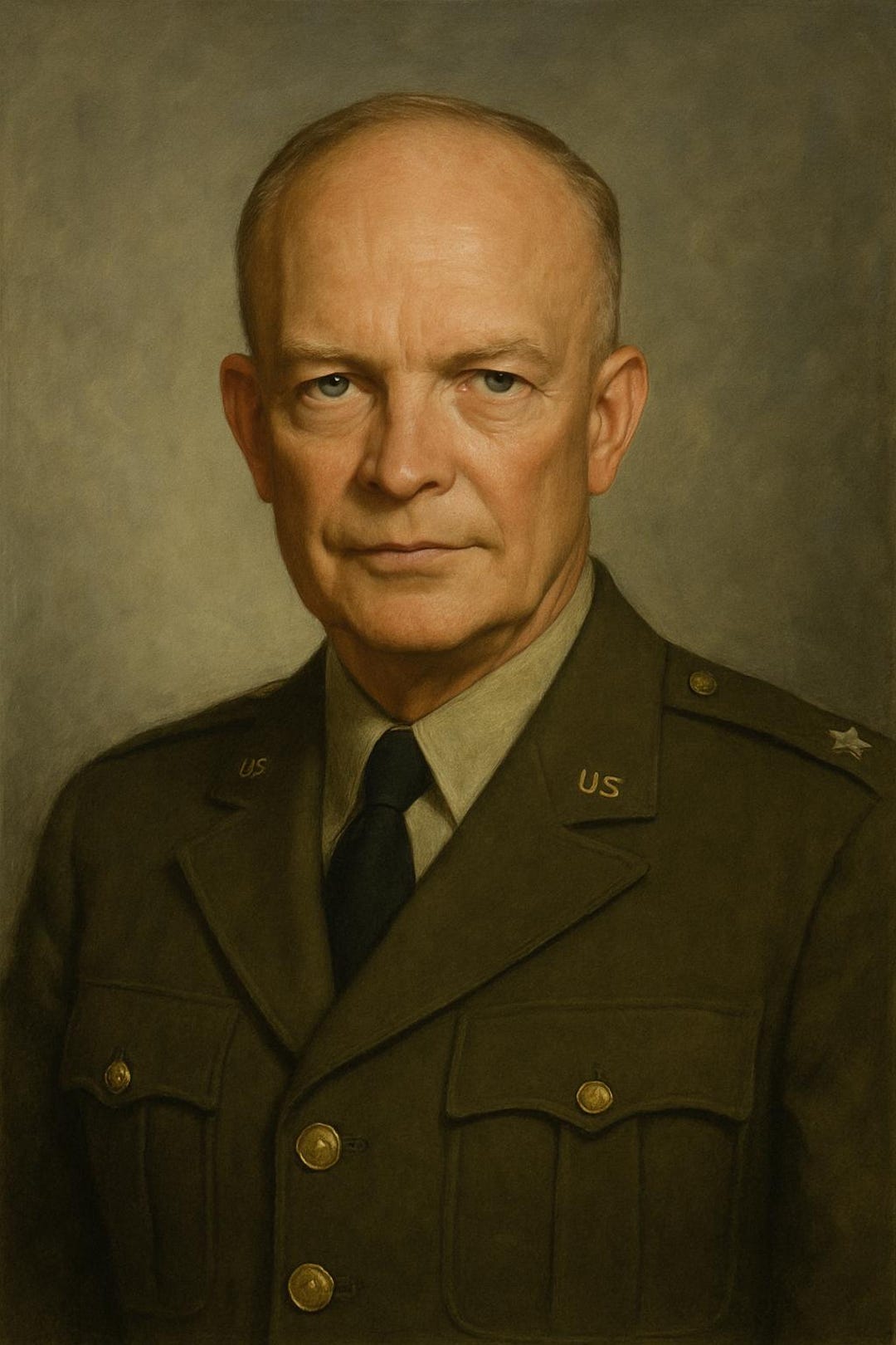 Dwight D. Eisenhower Portrait Art Print – Historic Military Leader ...