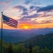 American Flag Sunset Mountain Landscape Art (digital Download) - Etsy