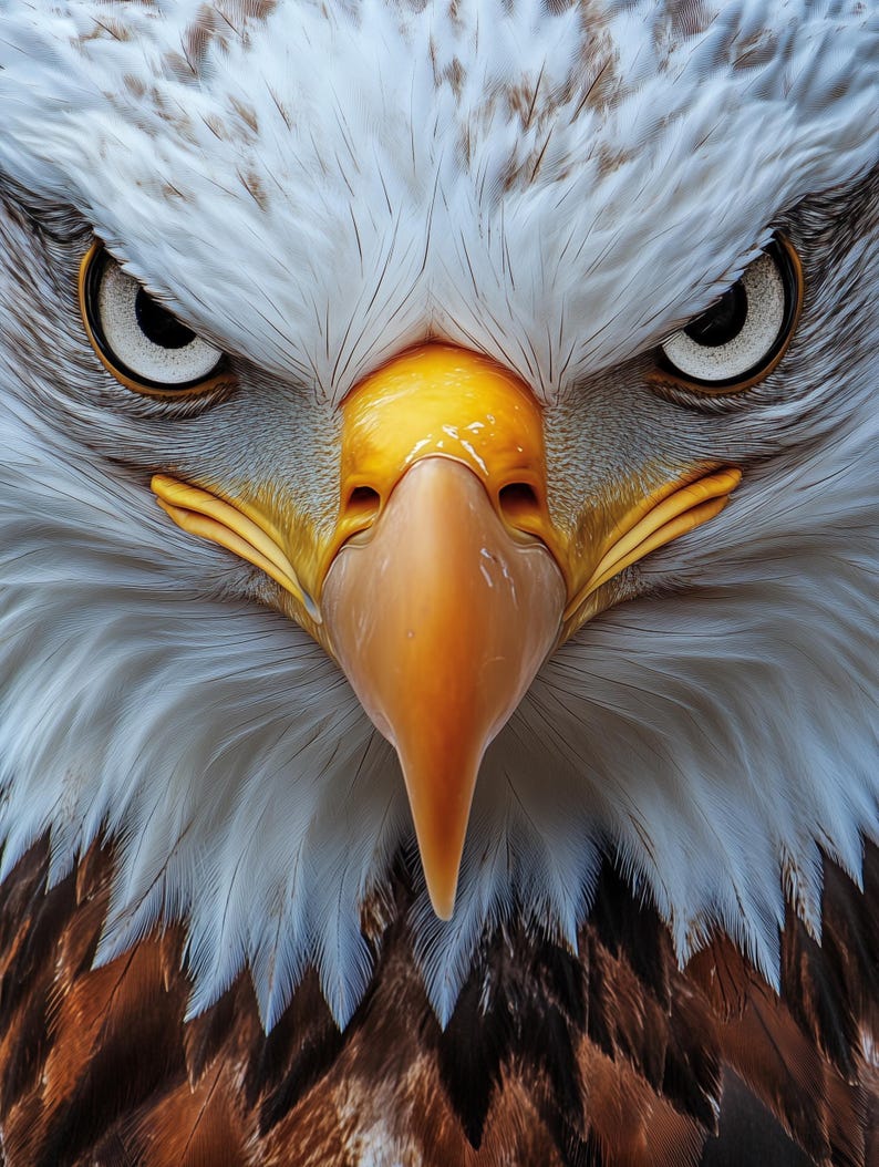 Bald Eagle Eyes American Flag Print: Patriotic Wall Art (digital ...