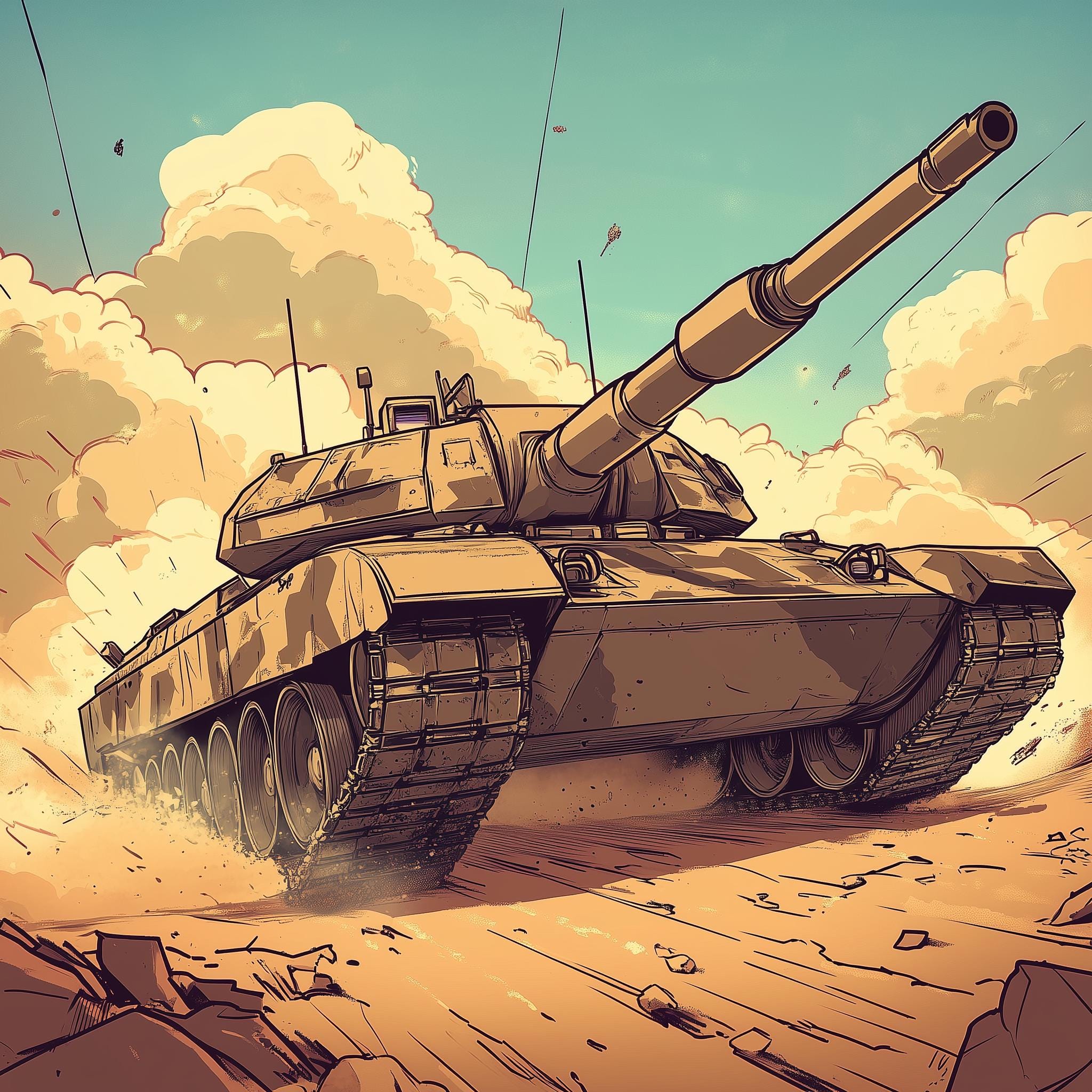 Cartoon M1 Abrams Tank Art: Fun US Army Illustration (digital Download ...