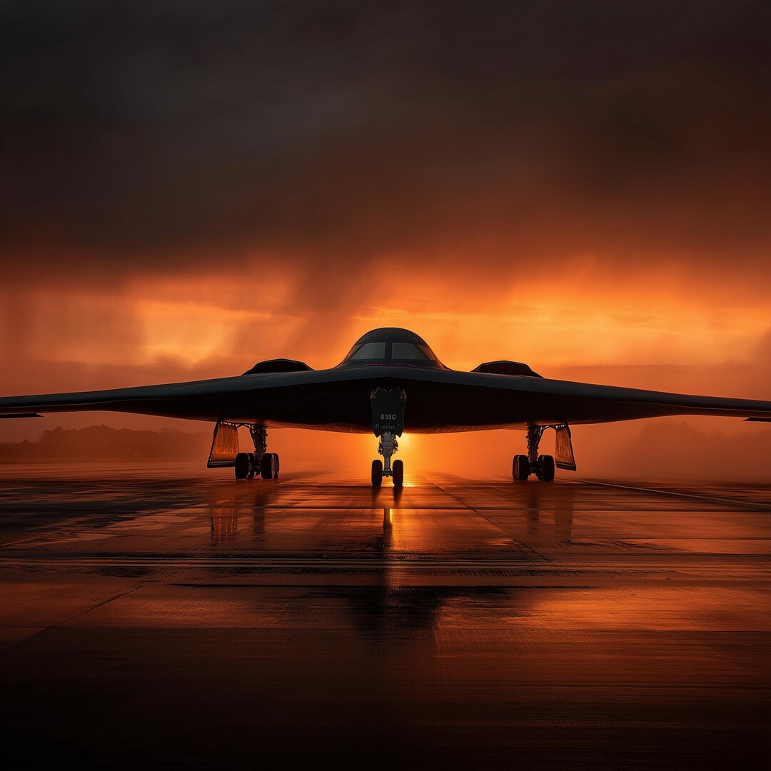 B-2 Spirit Sunset Print: Military Aviation Wall Art (digital Download ...