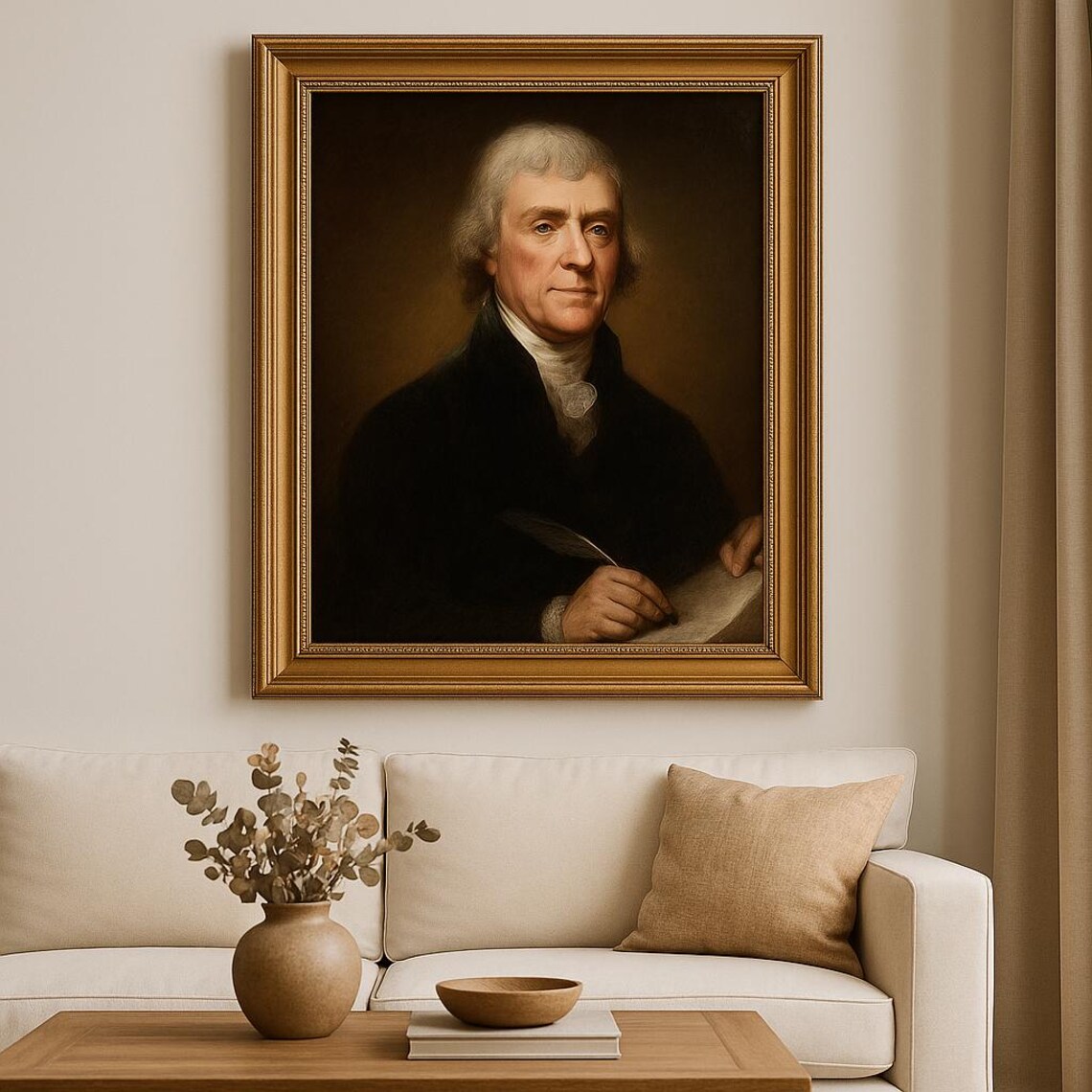 Thomas Jefferson Portrait Digital Download | Founding Father Wall Art ...