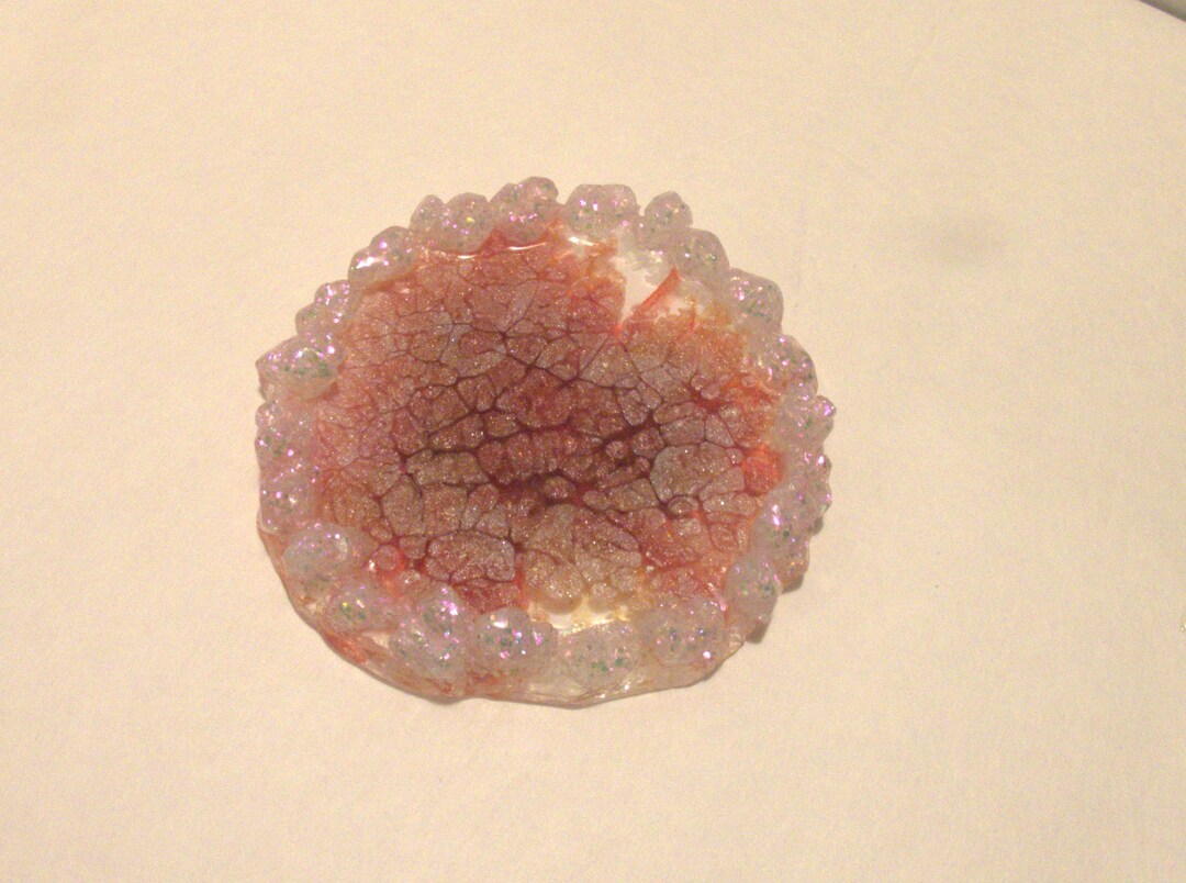 Small Round Dish With Crystal Edging - Etsy