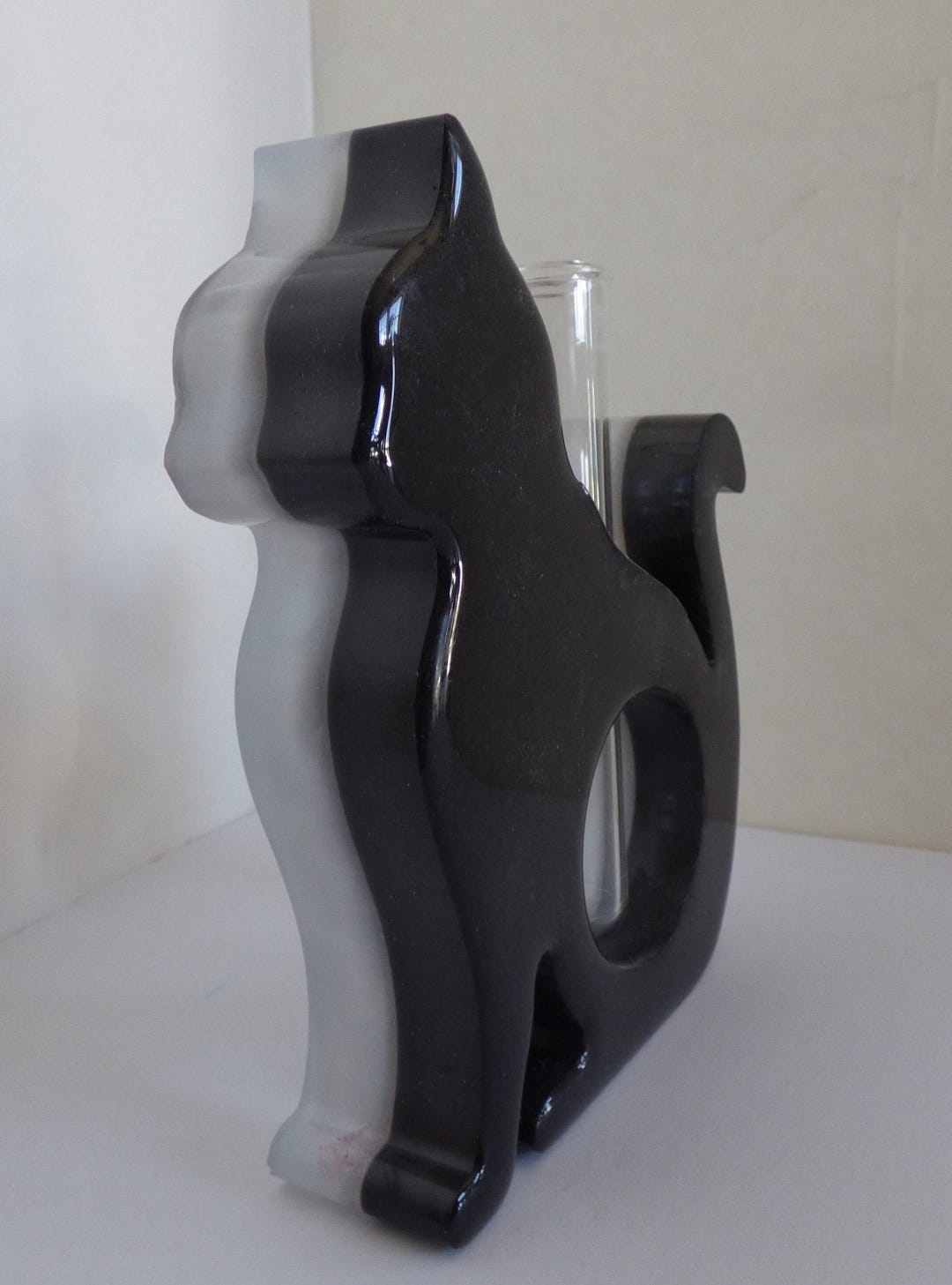 Black & White Cat Vase, Test Tube Planter - Etsy