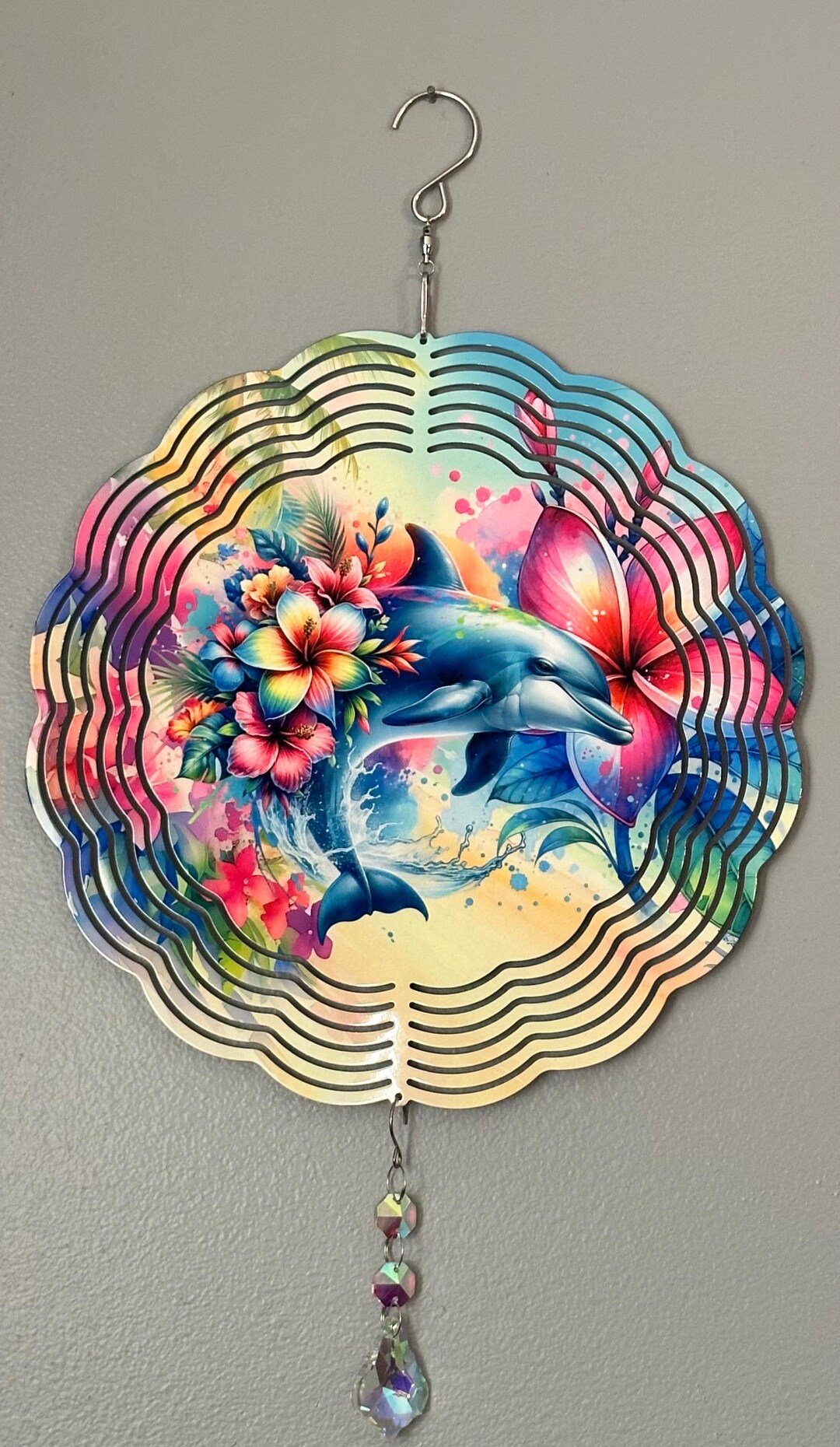 10 Inch Dolphin Wind Spinner - Etsy