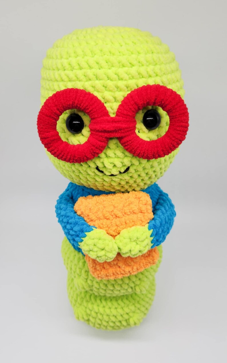 Bookworm Plushie, Crochet Bookworm, Glow Worm, Book Lovers, Book Nerd ...