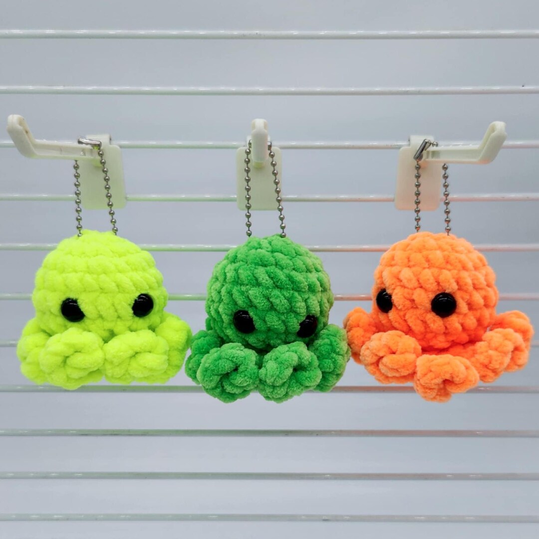 Octopus Keychain, Crochet Octo, Backpack Charm, Backpack Buddy, Back to ...