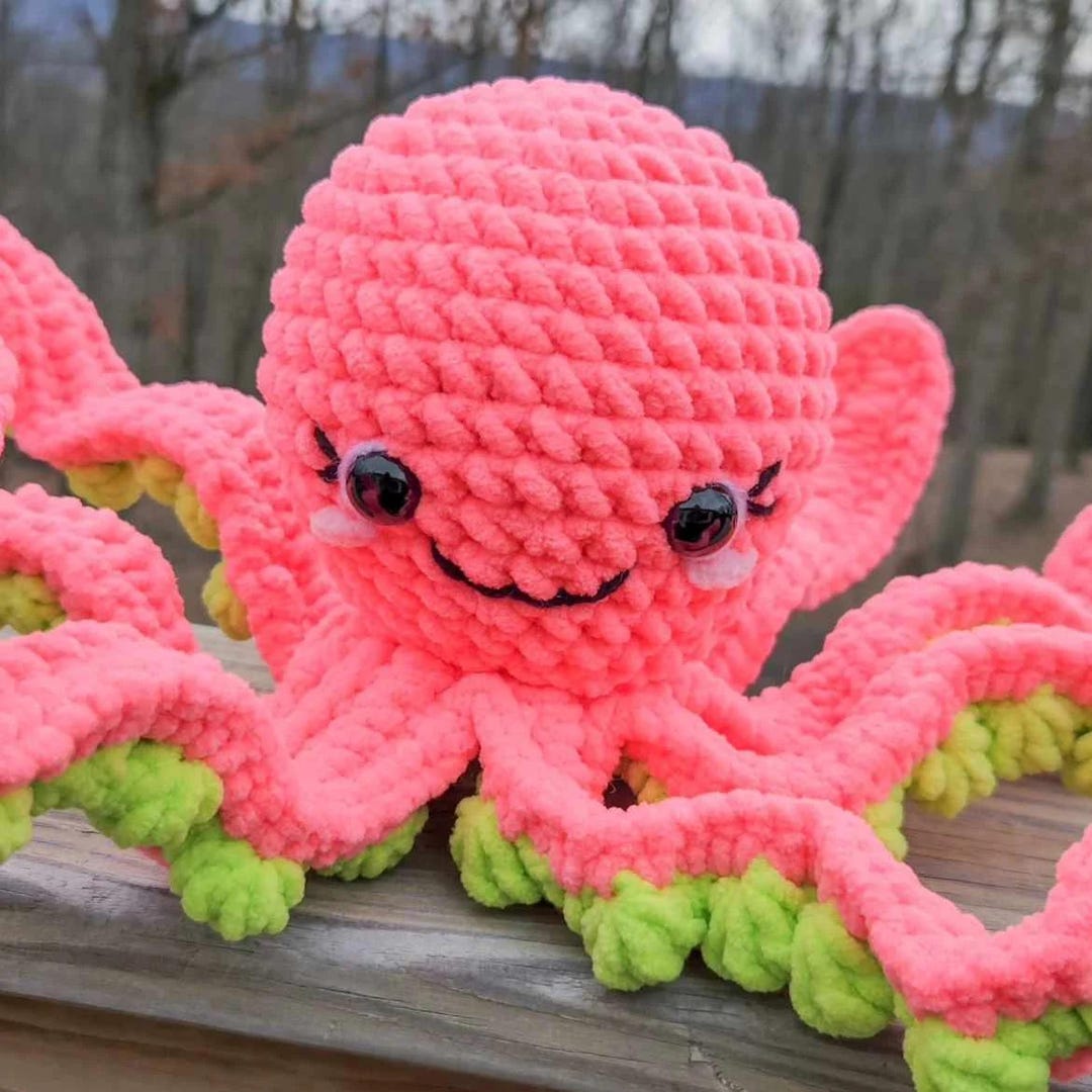 Octopus Plushie With Posable Tentacles, Crochet Octopus, Octopus With ...