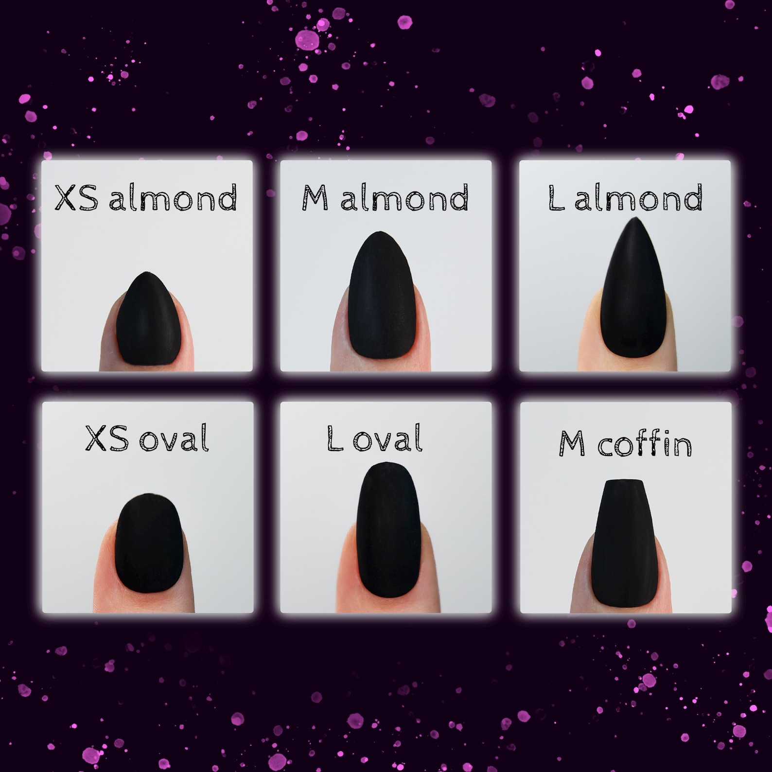 VALORANT Fade- Inspired Press on Nails | Valorant Fade Nail Art ...