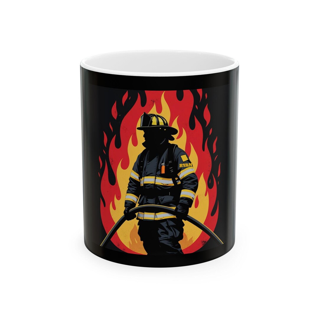 Firefighter Ceramic Coffee Mug: Gift for Brave Heroes - Etsy