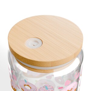 Donut Love Sipper Glass, Clear Glass Tumbler With Straw, Perfect for ...