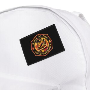 Firefighter Hug Iron-on Patches, Unique Jacket Accessories, Gift for ...