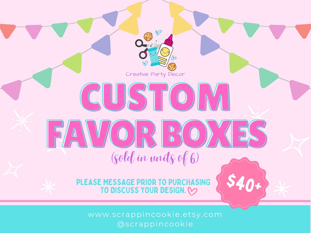 Custom Favor Boxes | Themed Party Favors | Themed Goody Bags | Custom ...