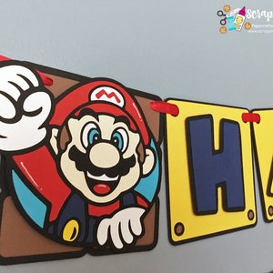 Super Mario Banner Super Mario Birthday Super Mario Party Super Mario ...