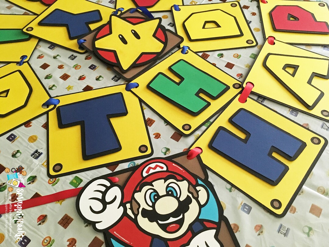 Super Mario Banner Super Mario Birthday Super Mario Party Super Mario ...
