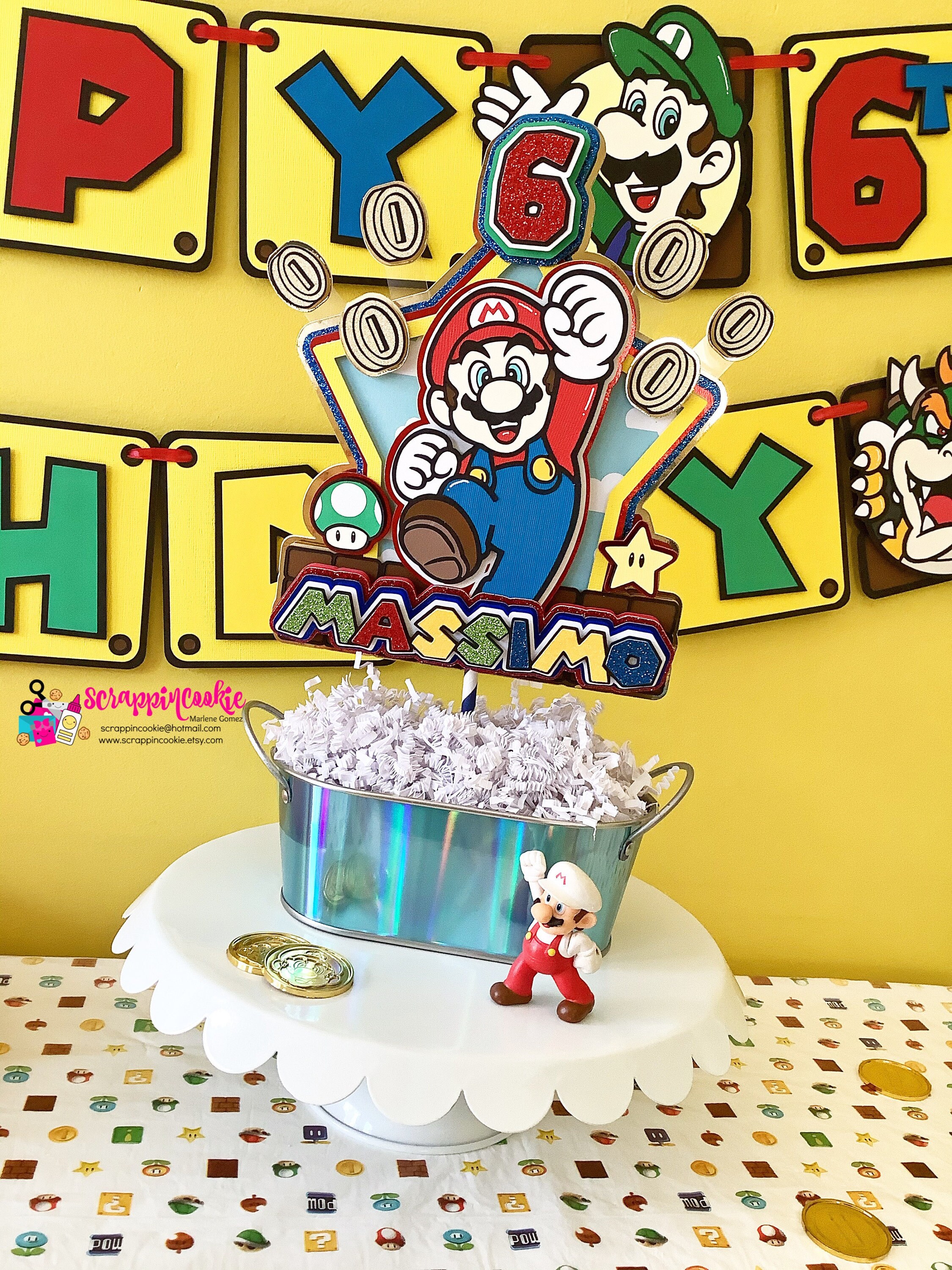 Super Mario Cake Topper Super Mario Star Cake Topper | Etsy