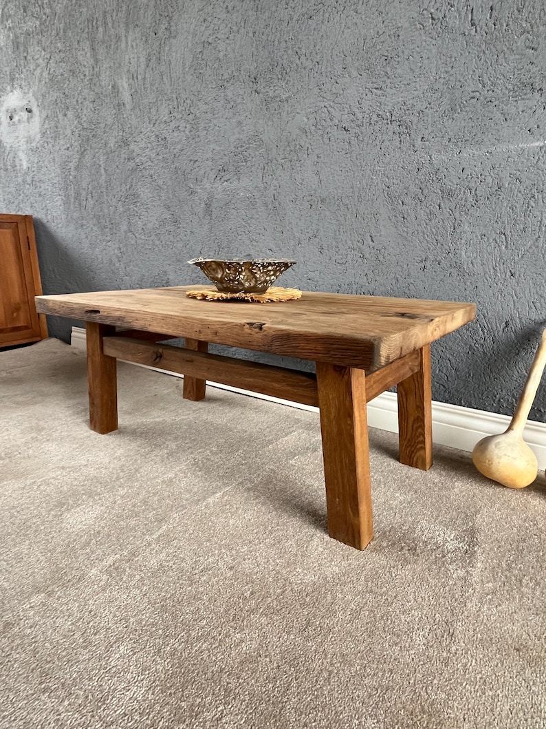Handmade Oak Coffee Table: Customizable Scandi Style Living Room Table ...