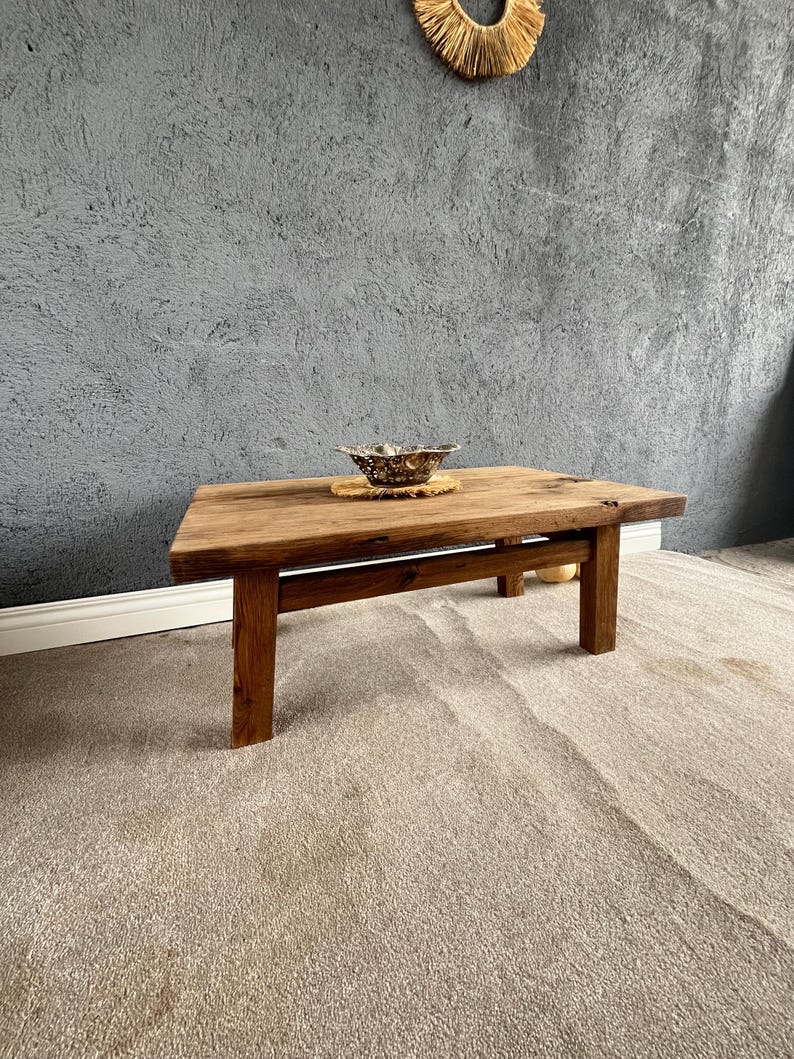 Handmade Oak Coffee Table: Customizable Scandi Style Living Room Table ...