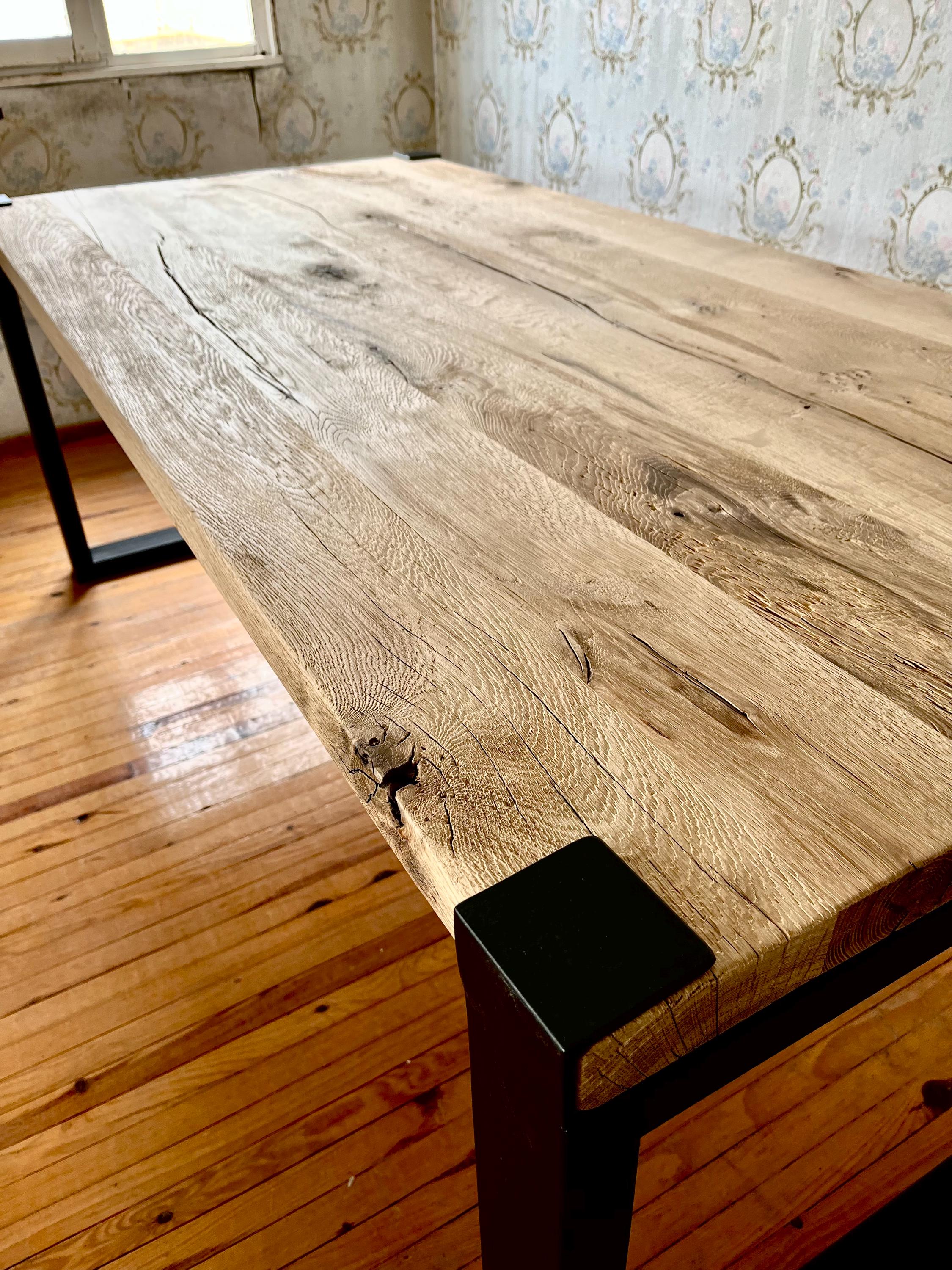 Solid Wood Log Dining Table: Rustic Farmhouse Kitchen Table - Etsy