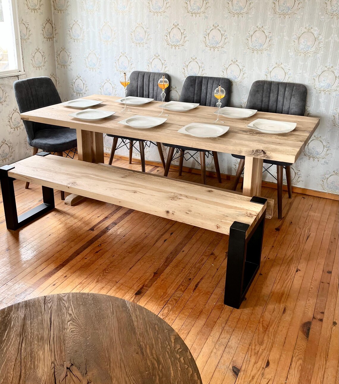 Rustic Dining Table, Wood Table,industrial Desk,computer Desk,kitchen Table,log Dining Table ...