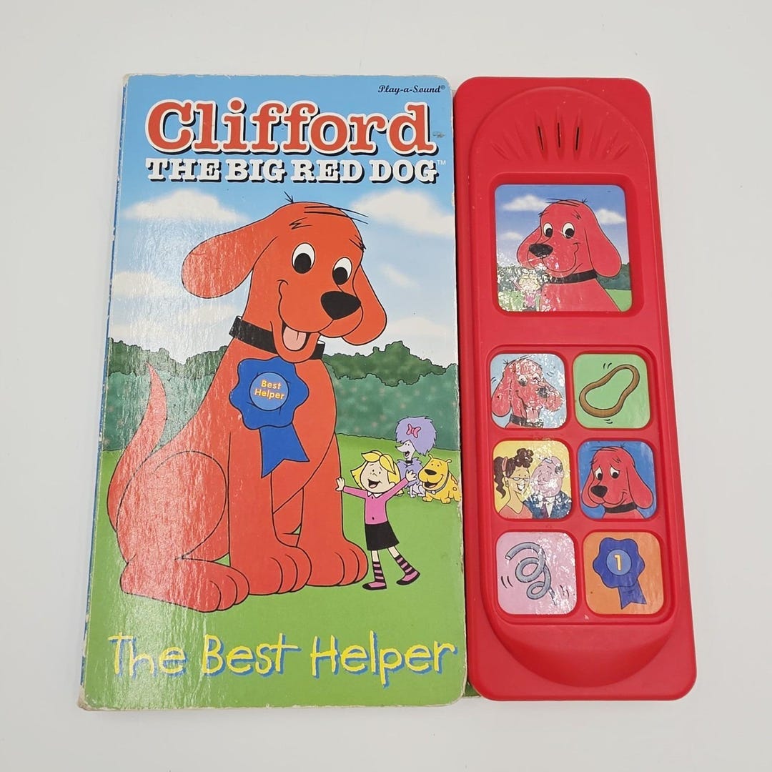 Vintage Clifford the Big Red Dog the Best Helper Play a Sound 2004 Y2K ...