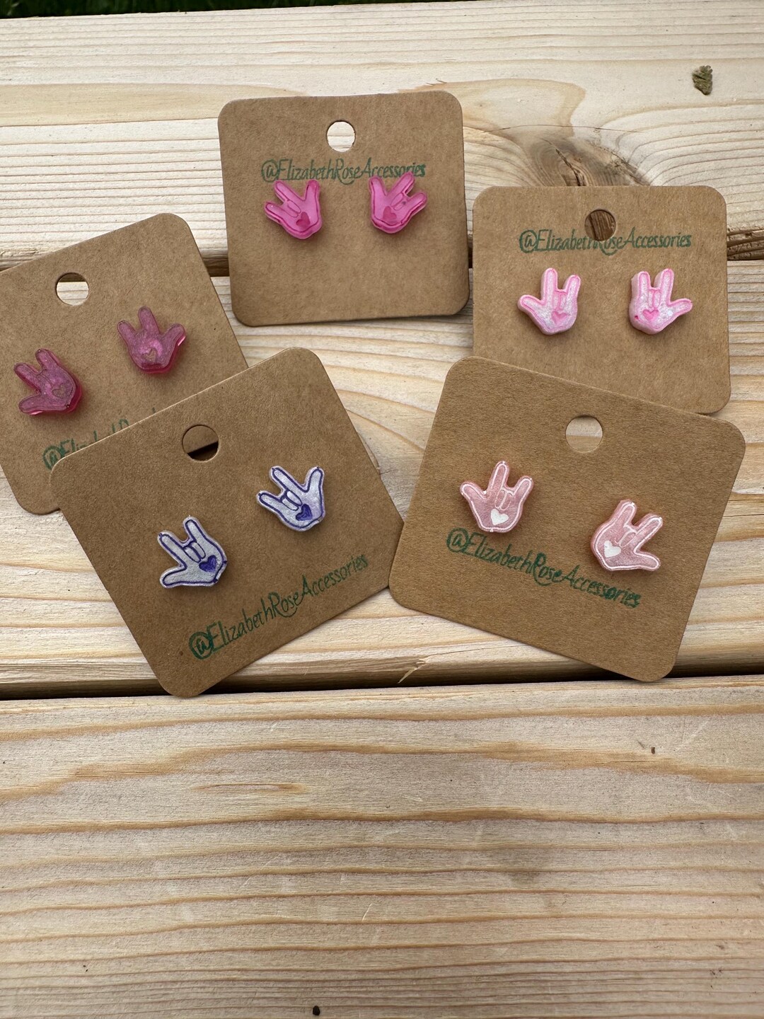 CUSTOM I Love You ASL Hand, Sign Language Jewelry, ILY Earrings, Deaf ...