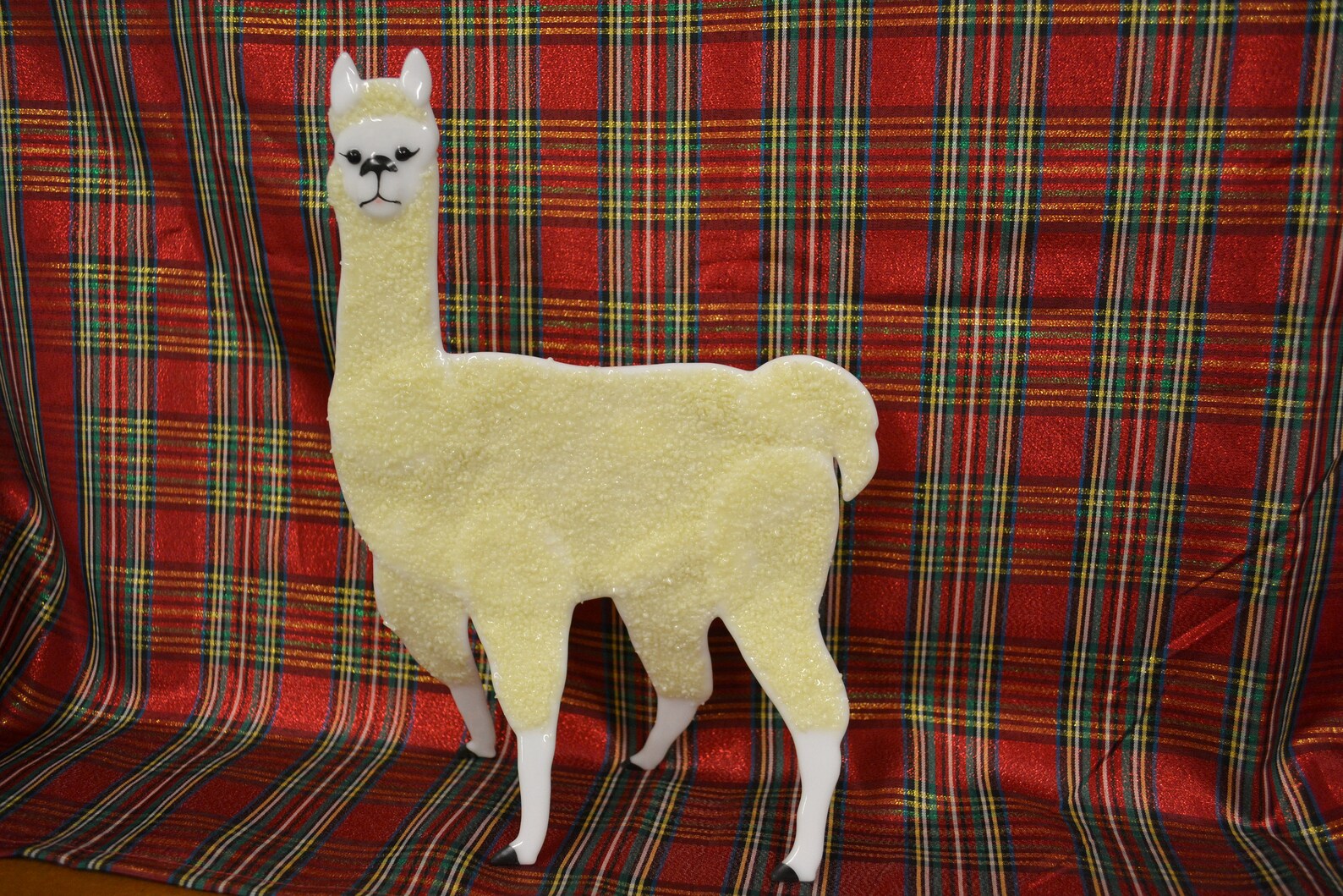 Llama Figurine Stand Up Fused Glass Home Decor Animal - Etsy