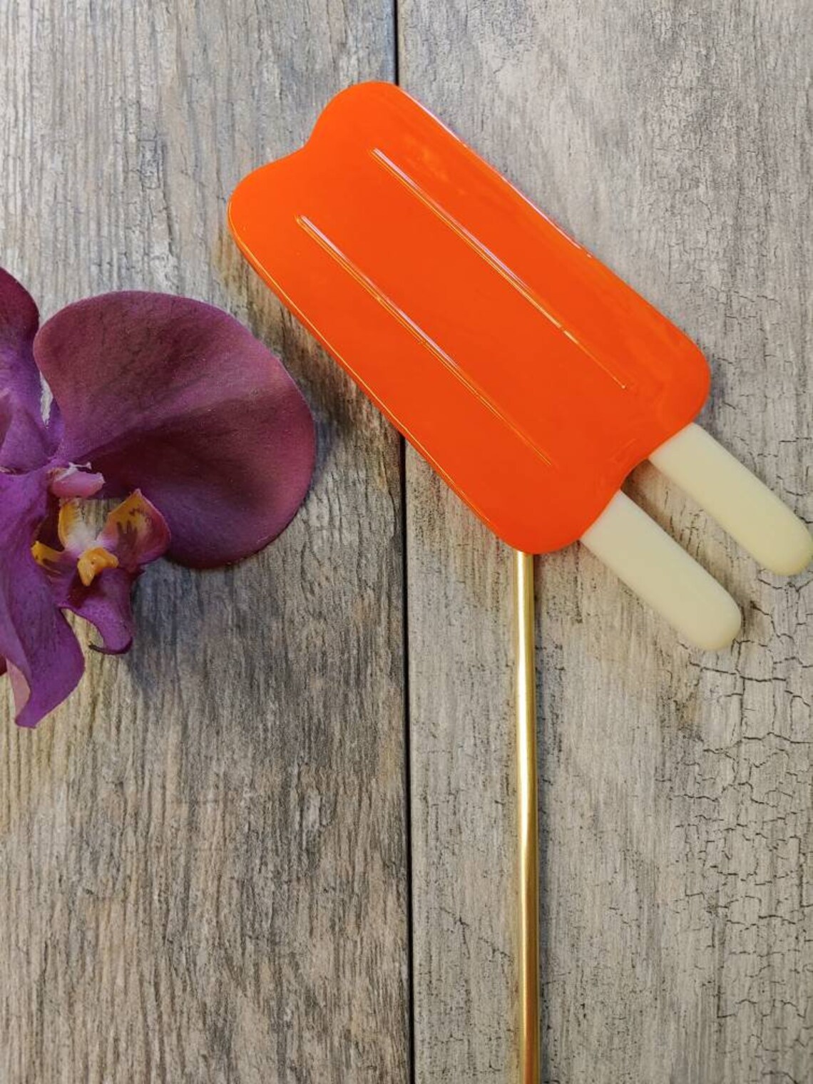Popsicle Plant Stake Fused Glass Twin Pops Yard Art - Etsy