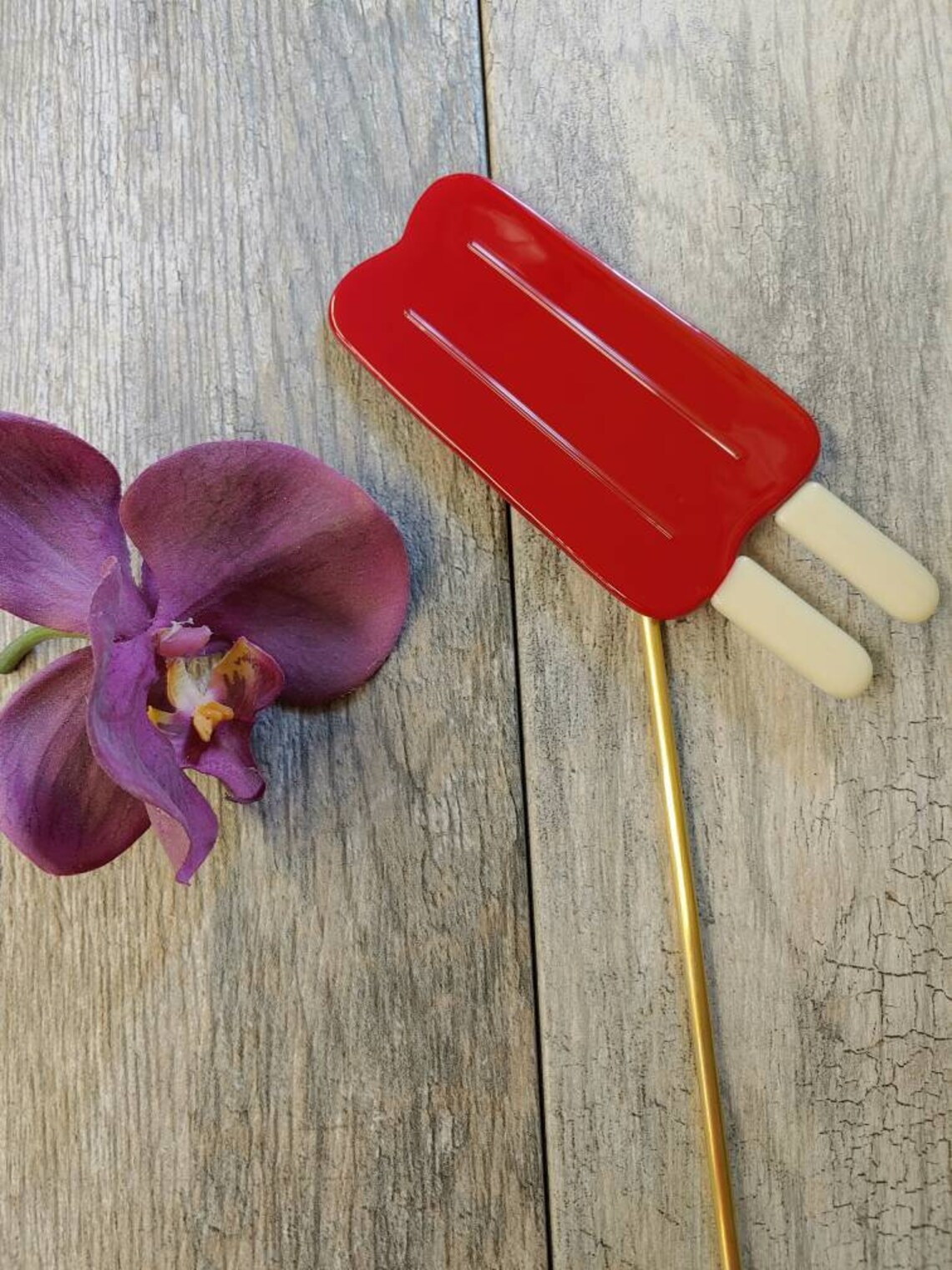 Popsicle Plant Stake Fused Glass Twin Pops Yard Art - Etsy