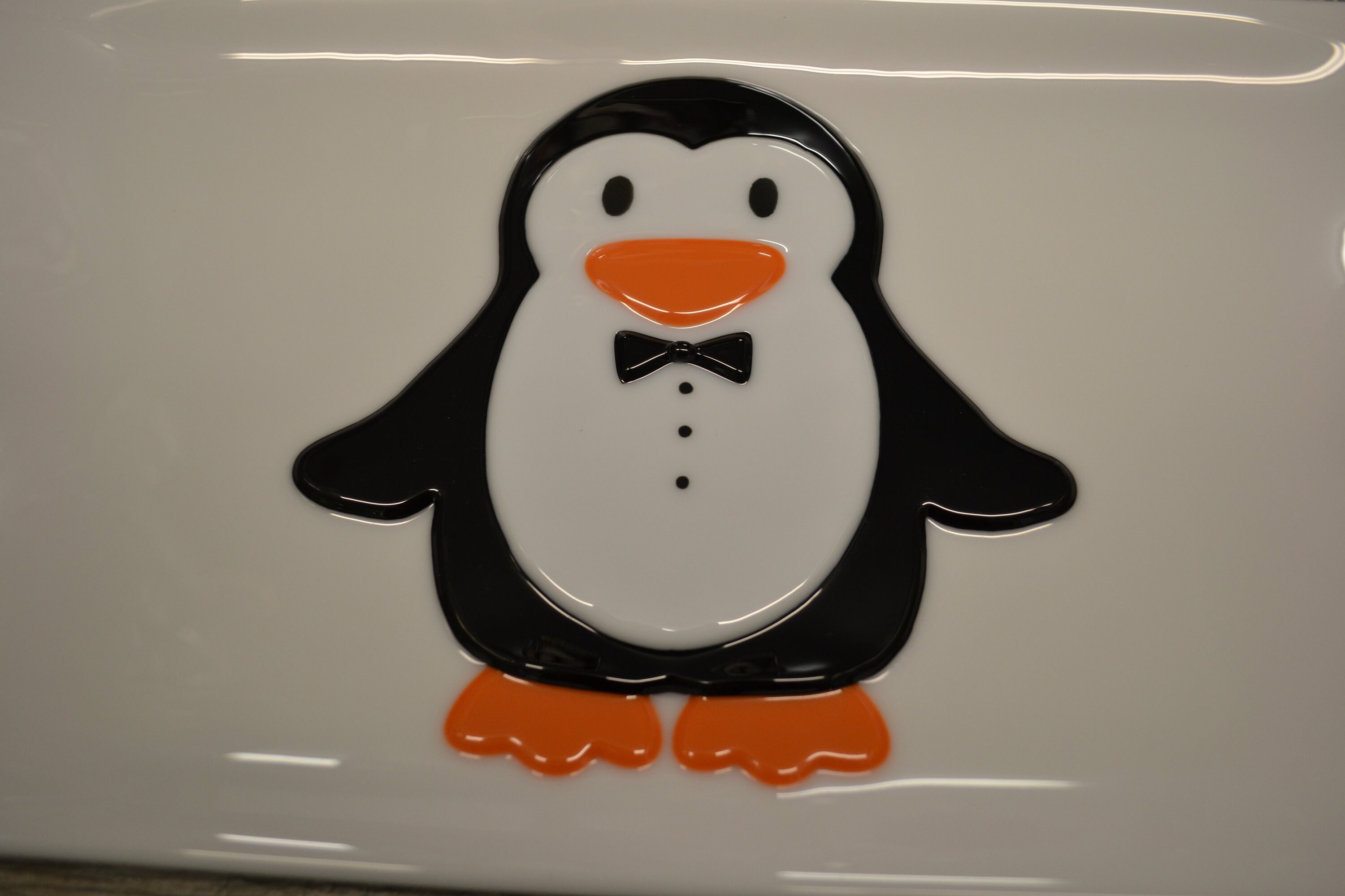 Penguin Serving Tray Fused Glass Christmas Decor Unique | Etsy