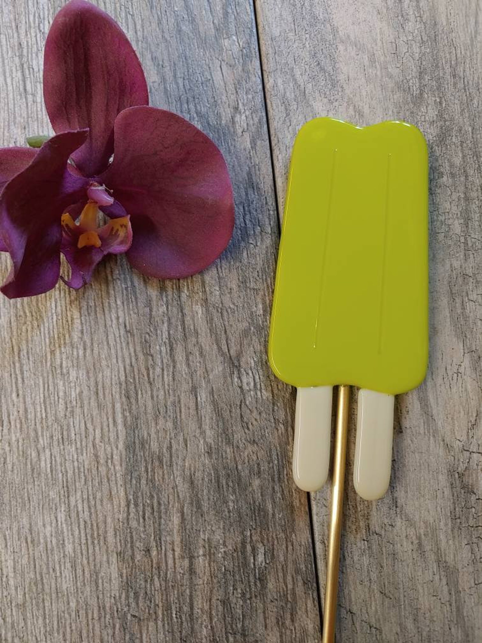 Popsicle Plant Stake Fused Glass Twin Pops Yard Art - Etsy