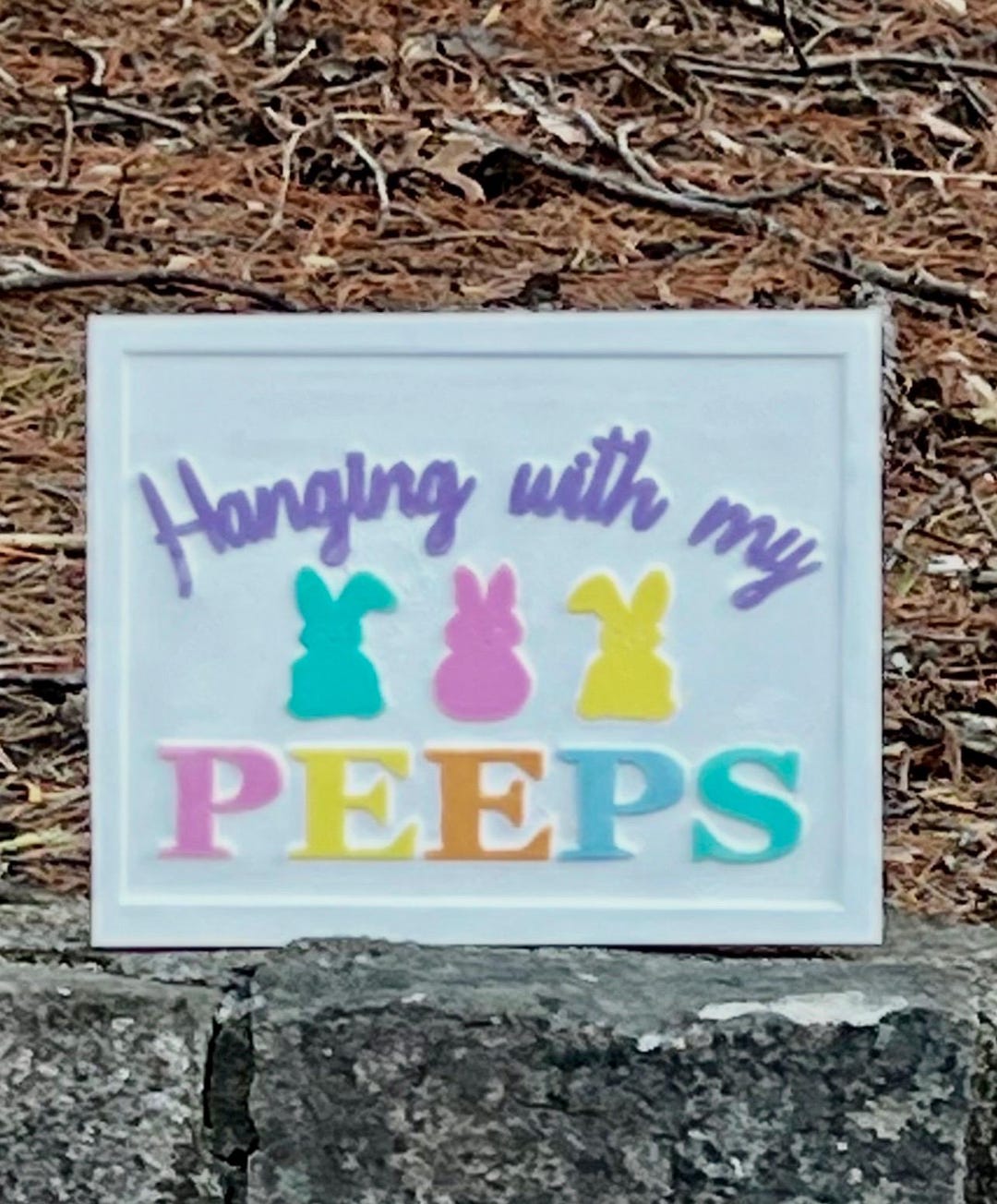 Custom Wooden Raised Letter Peeps Sign | CNC Machine Made - Etsy