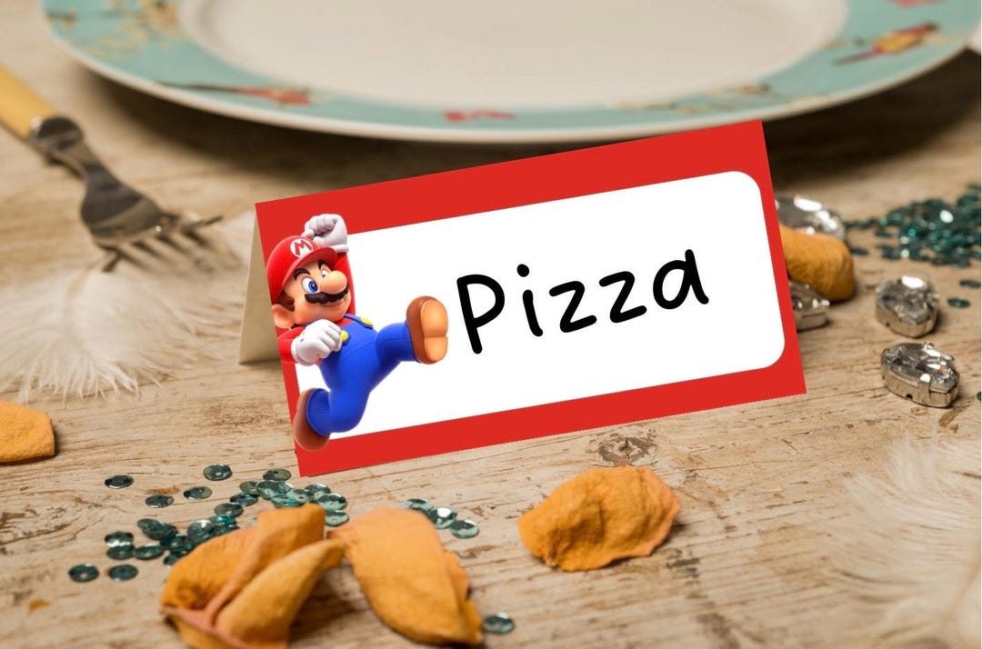 Super Mario Bros Birhday Party Food Labels - Etsy