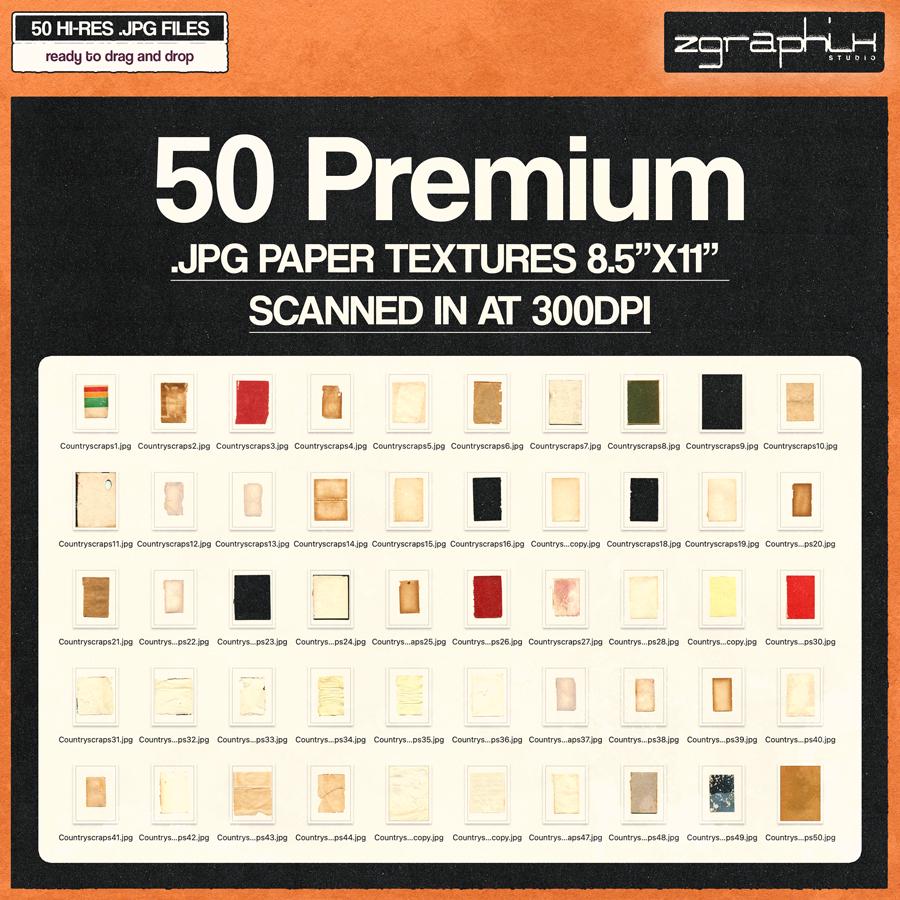 Vintage Paper Scrap Textures for Photoshop | Premium Quality Textures ...