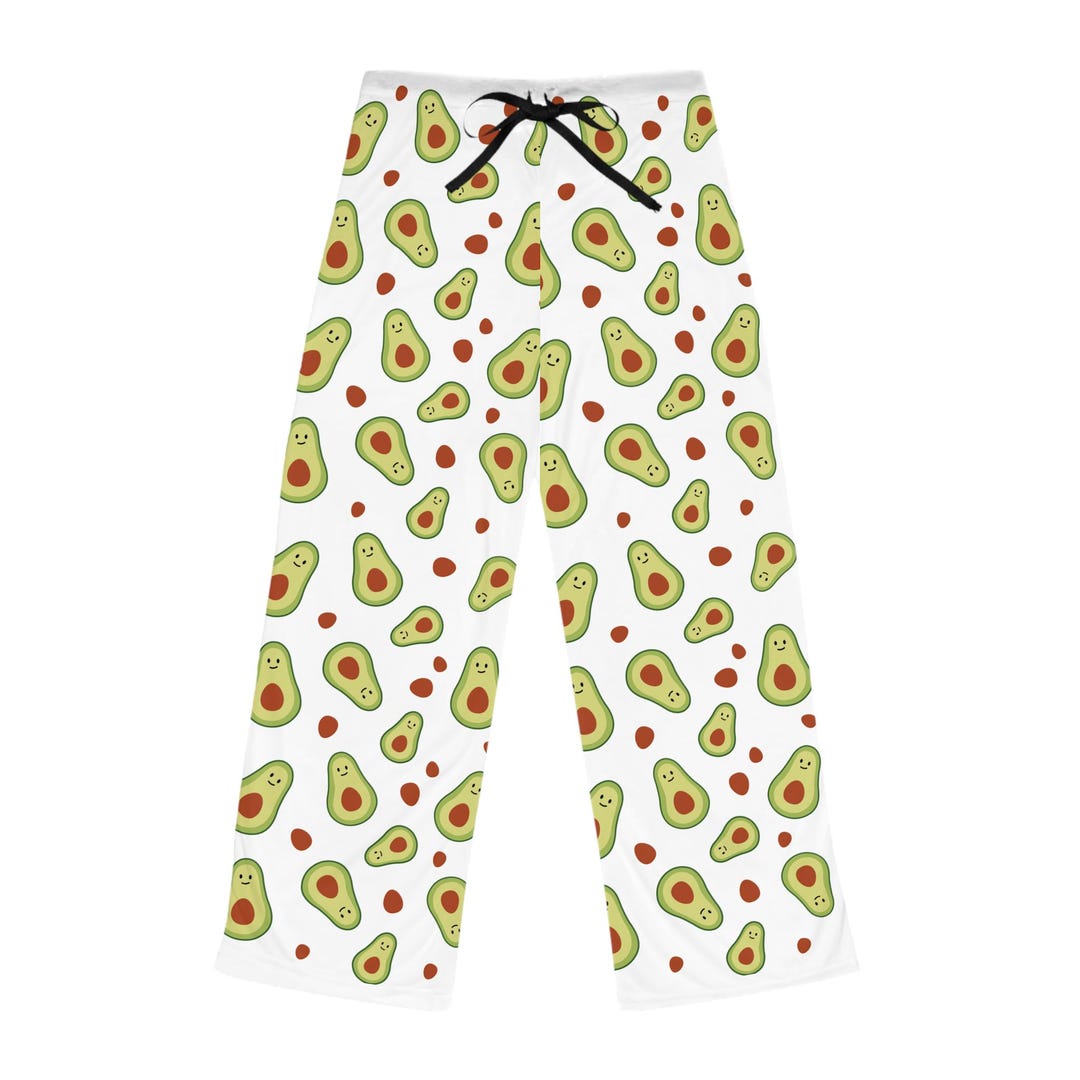 Avocado Pajama Pants, Cute Lounge Sleepwear With Playful Design, Let's ...