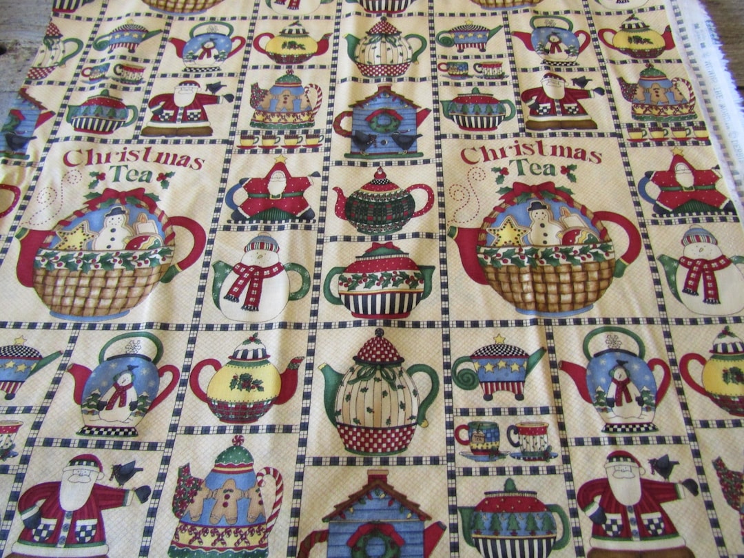 Vintage Debbie Mumm Christmas Tea Quilt Fabric 36 X 45 - Etsy