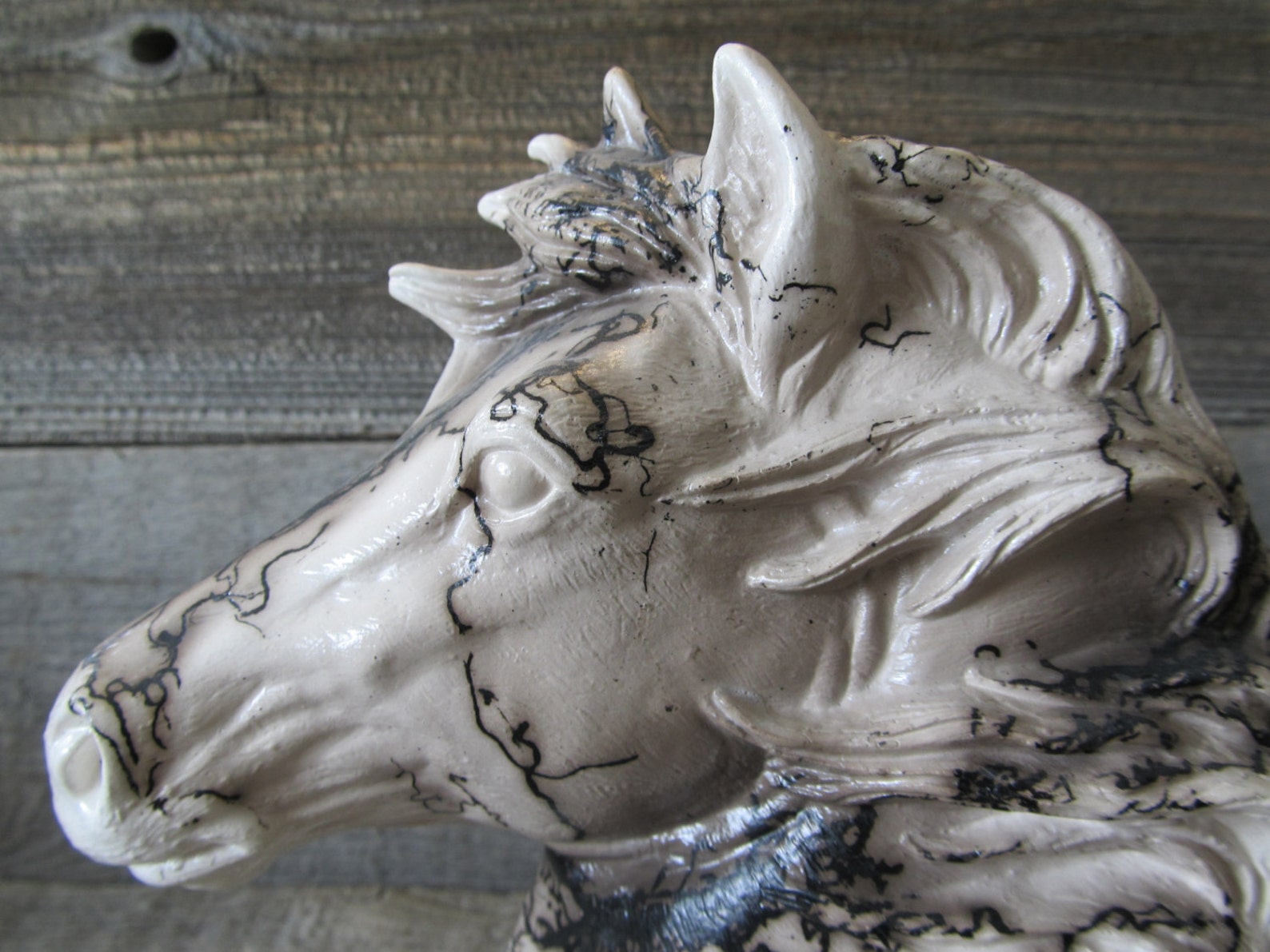 Windblown Horse, Mustang, Pony Statue Horse Hair Pottery, Wyoming Made ...