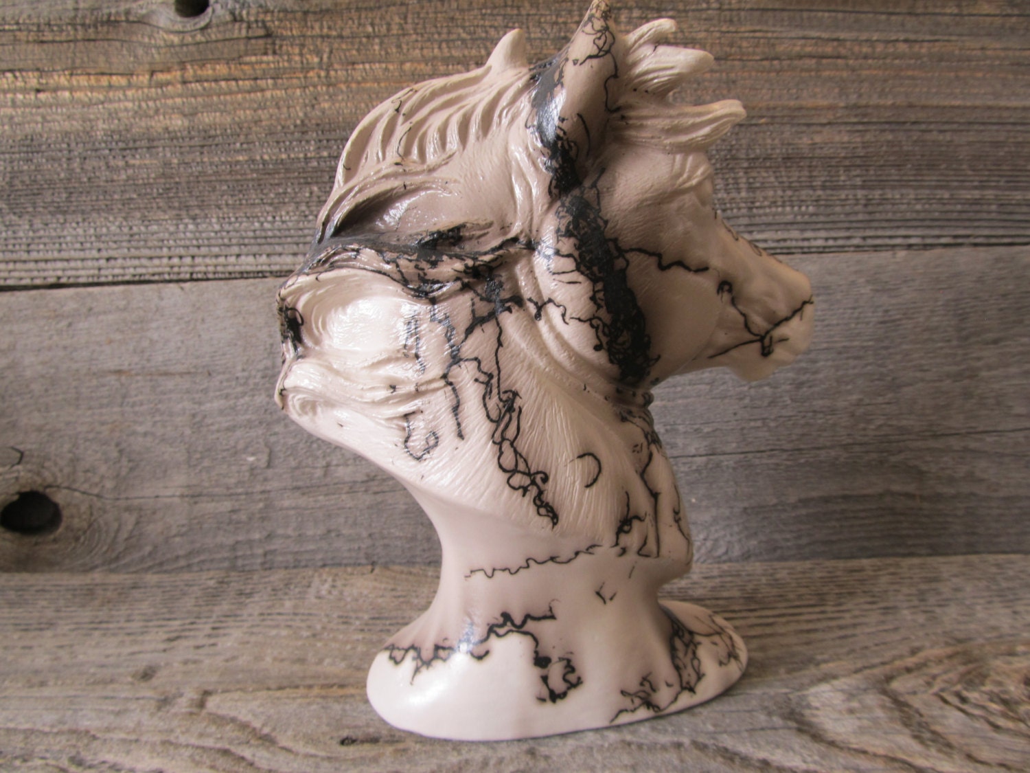 Windblown Horse, Mustang, Pony Statue Horse Hair Pottery, Wyoming Made ...