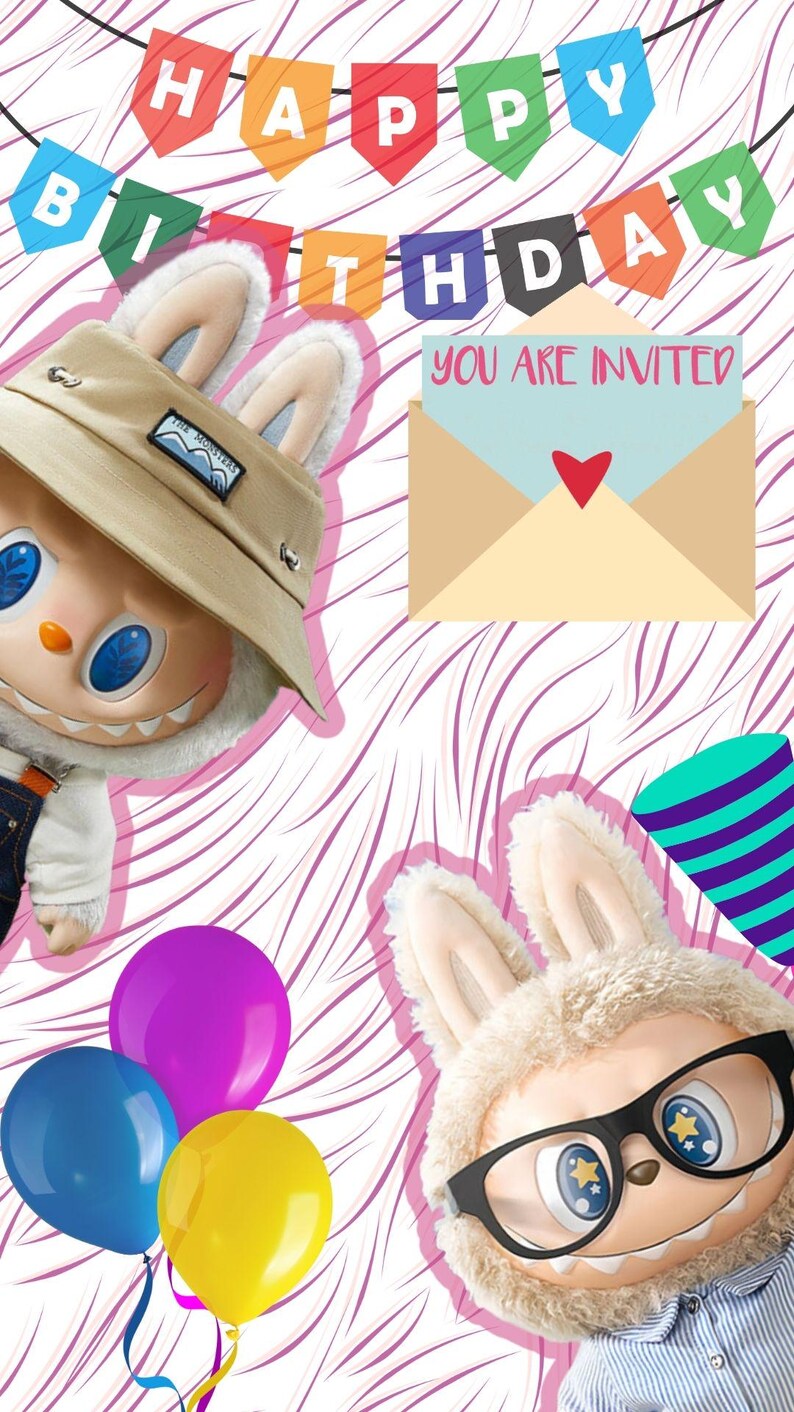 Labubu Digital Invitation Video - Etsy