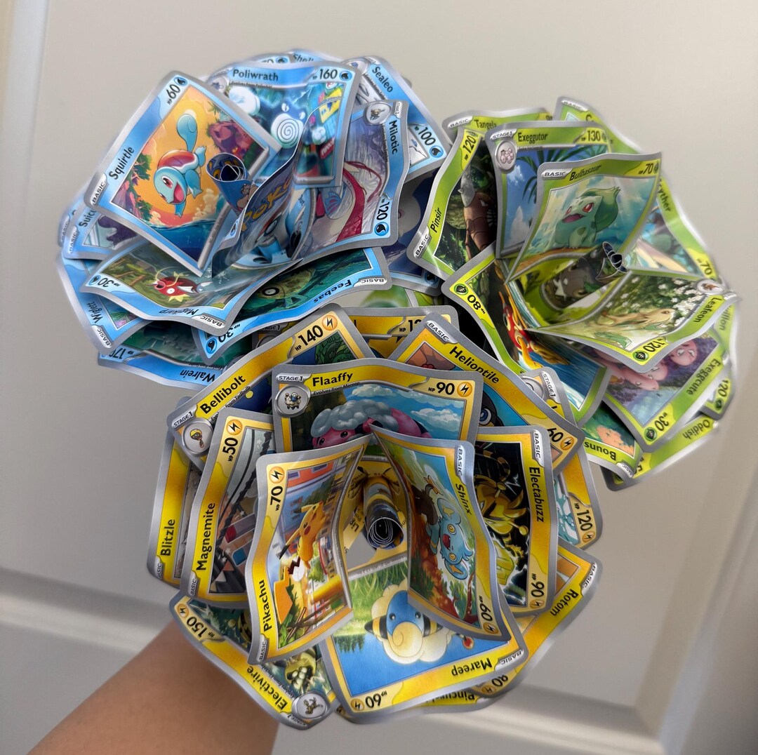 Pokemon Card Rose, Custom Pokemon Card, Pokemon Gift, Pokemon Card ...