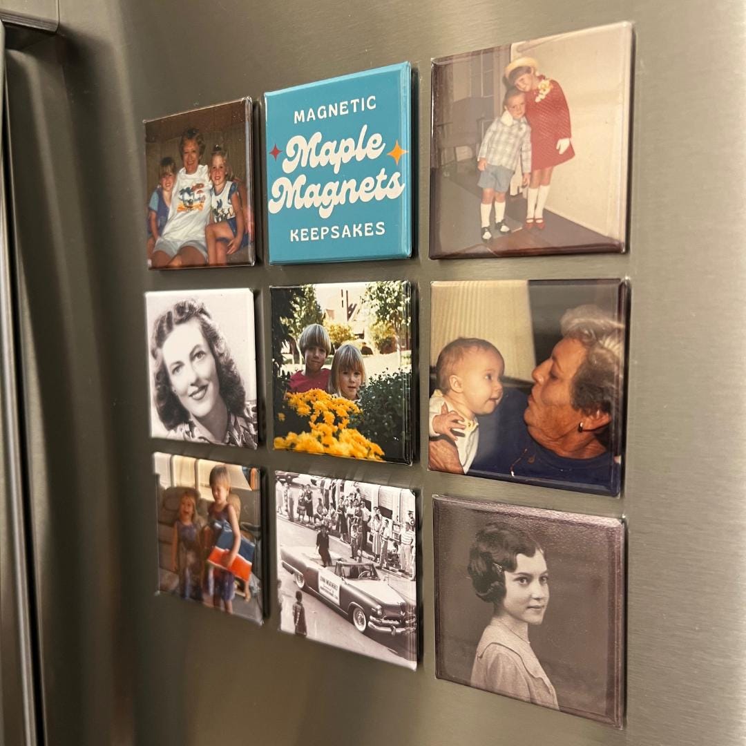 Personalized Gift - Set of 9 Custom Photo or Text Magnets, Custom Gift ...