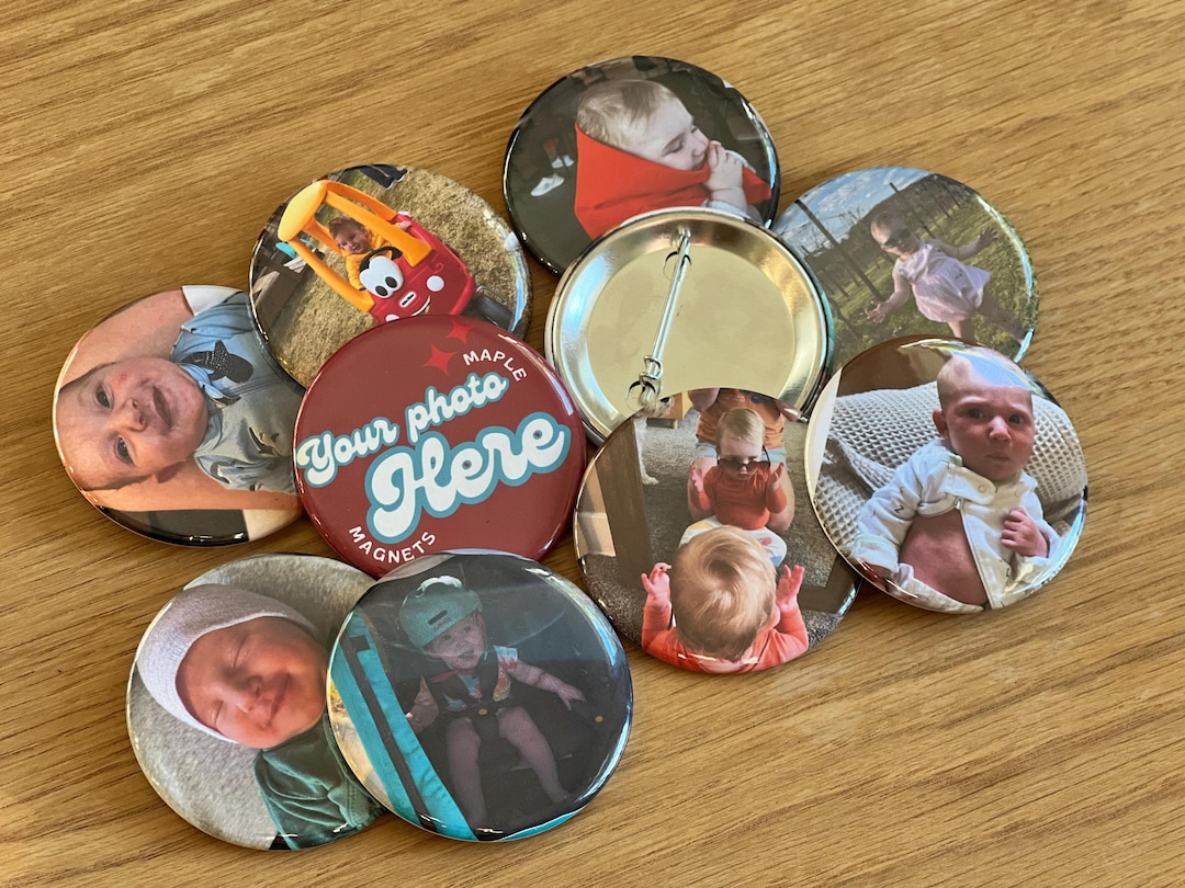 Custom Photo Pins, Buttons for Any Occasion, Party Souvenir Pins ...