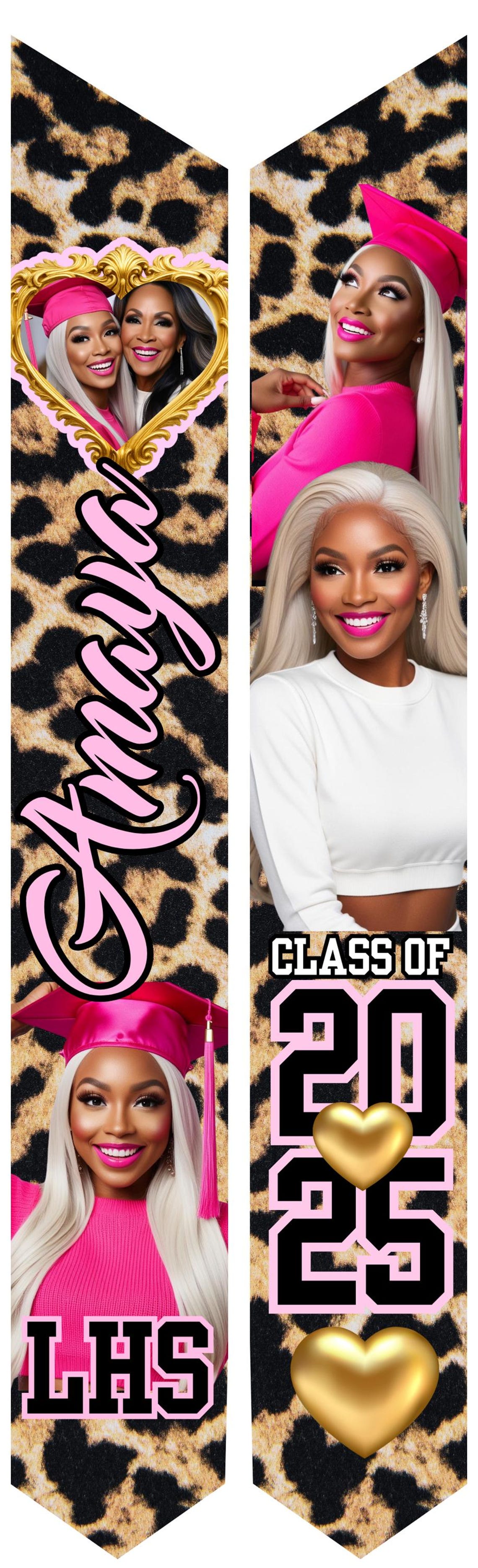 Editable Graduation Stole Template - Digital Download Only | Canva Pro ...