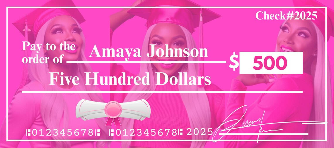 Editable Life-size Check Template - Digital Download Only | Canva Pro ...