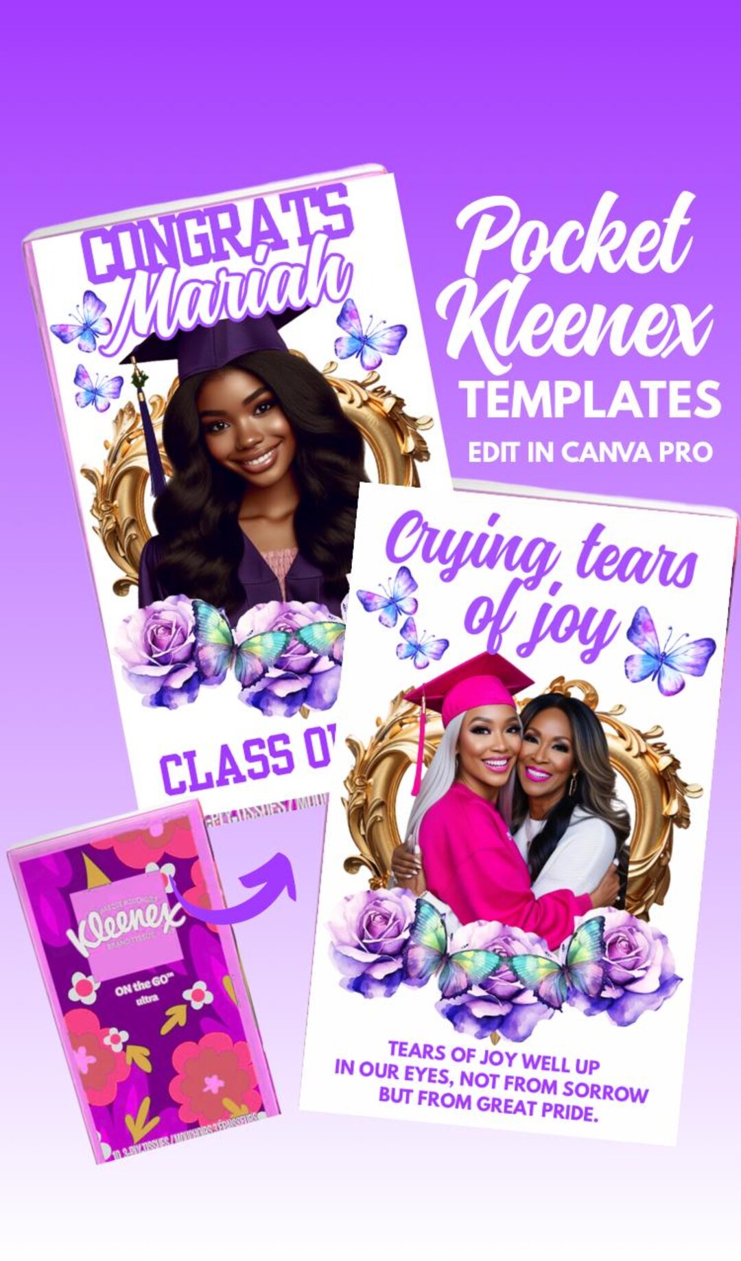 Editable Pocket Kleenex Wrap Template and Mockup| Digital Download Only ...