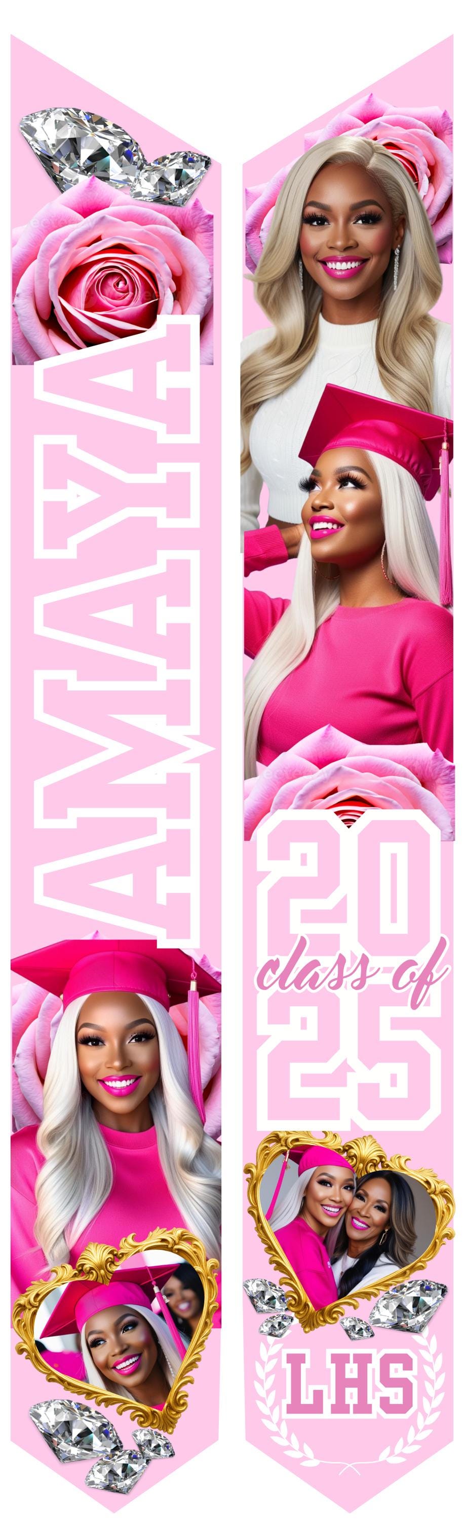 Editable Graduation Stole Template - Digital Download Only | Canva Pro ...