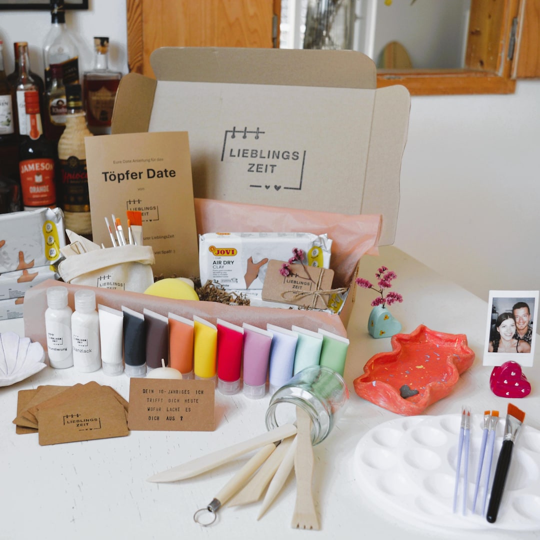 Pottery Date Box – DIY Ceramic Kit for Couples – Creative Gift Idea ...