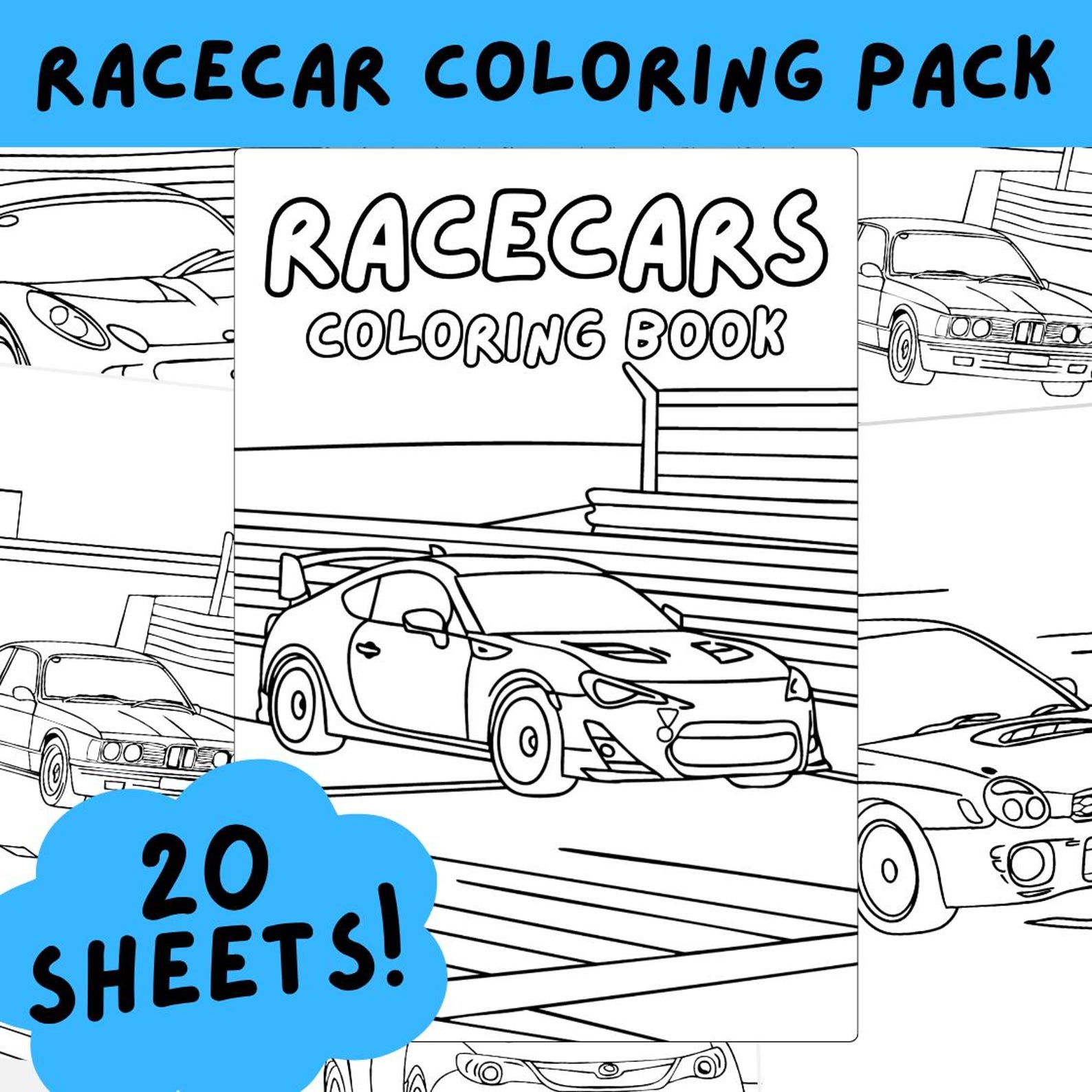 Race Car Coloring Pages | Printable Motorsport Sheets | Fun for Kids ...