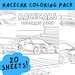 Race Car Coloring Pages | Printable Motorsport Sheets | Fun for Kids ...